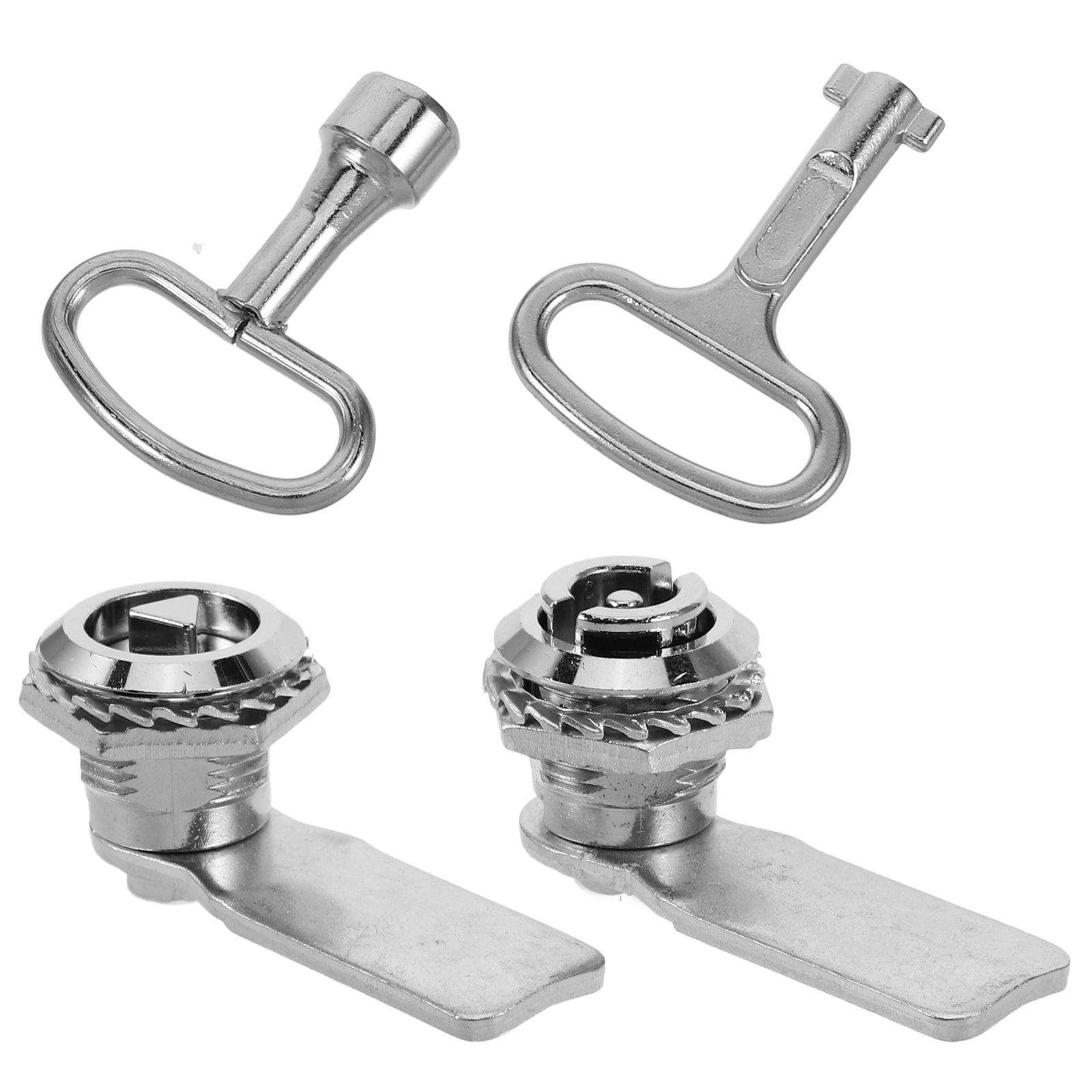 FUEENIRVA 2Sets in Silver Metal for Barrel Lock Key and Electrical ...