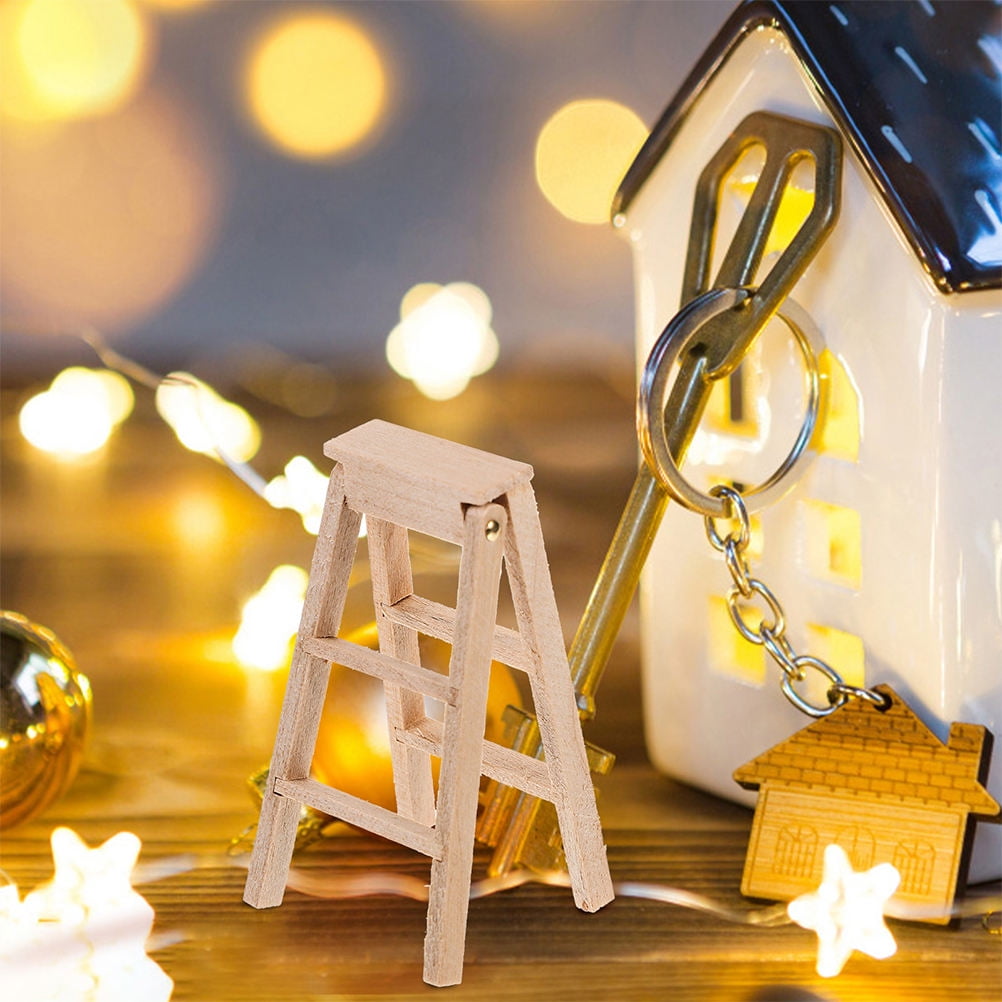 FUEENIRVA Folding Miniature Ladders Dollhouse Enthusiasts Miniature ...