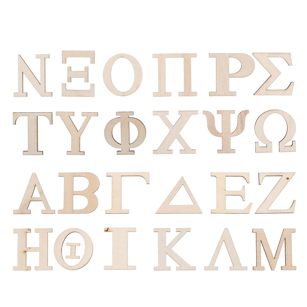 FUEENIRVA 48Pcs Wooden Greek Alphabet Learning Tiles for Children ...