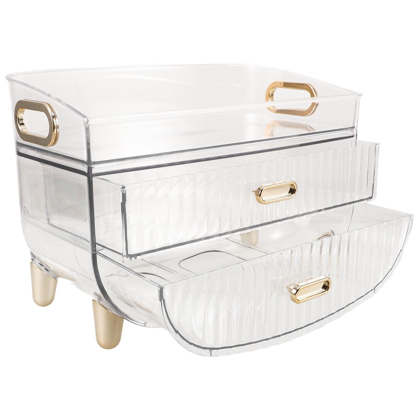 FUEENIRVA 4Set Clear Makeup Organizer for Vanity Countertop with ...