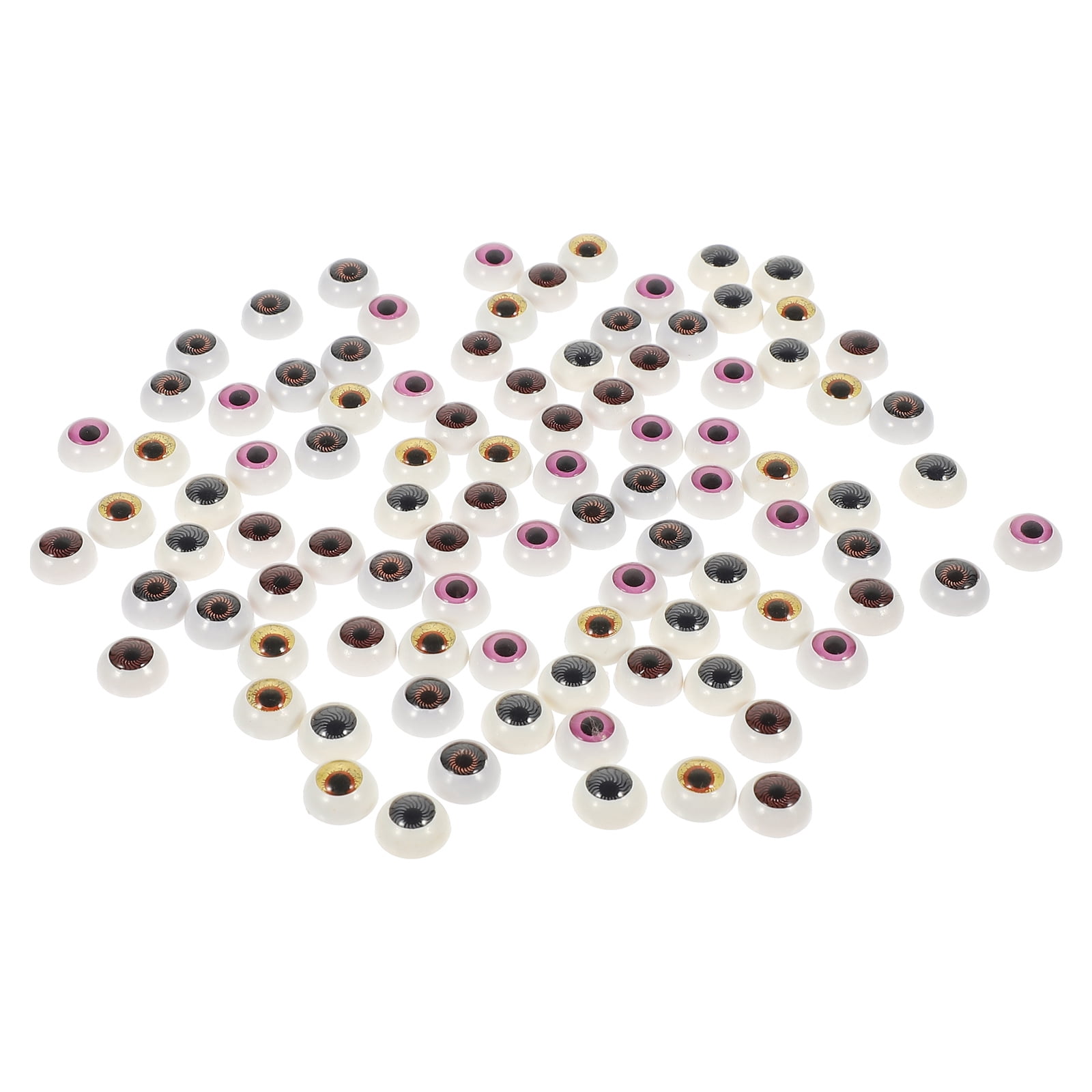 FUEENIRVA DIY Craft Eyes Acrylic Multi 50 Pairs 0.39X0.39X0.20in ...