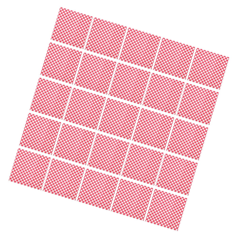FUEENIRVA 50 Sheets Food Wrapping Paper Pink Red Square Oil Resistant ...