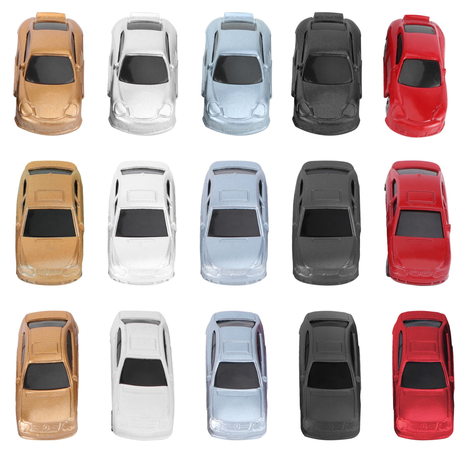 FUEENIRVA 50Pcs Layout Model Cars 45X16X1In 187 Scale Assorted Color ...