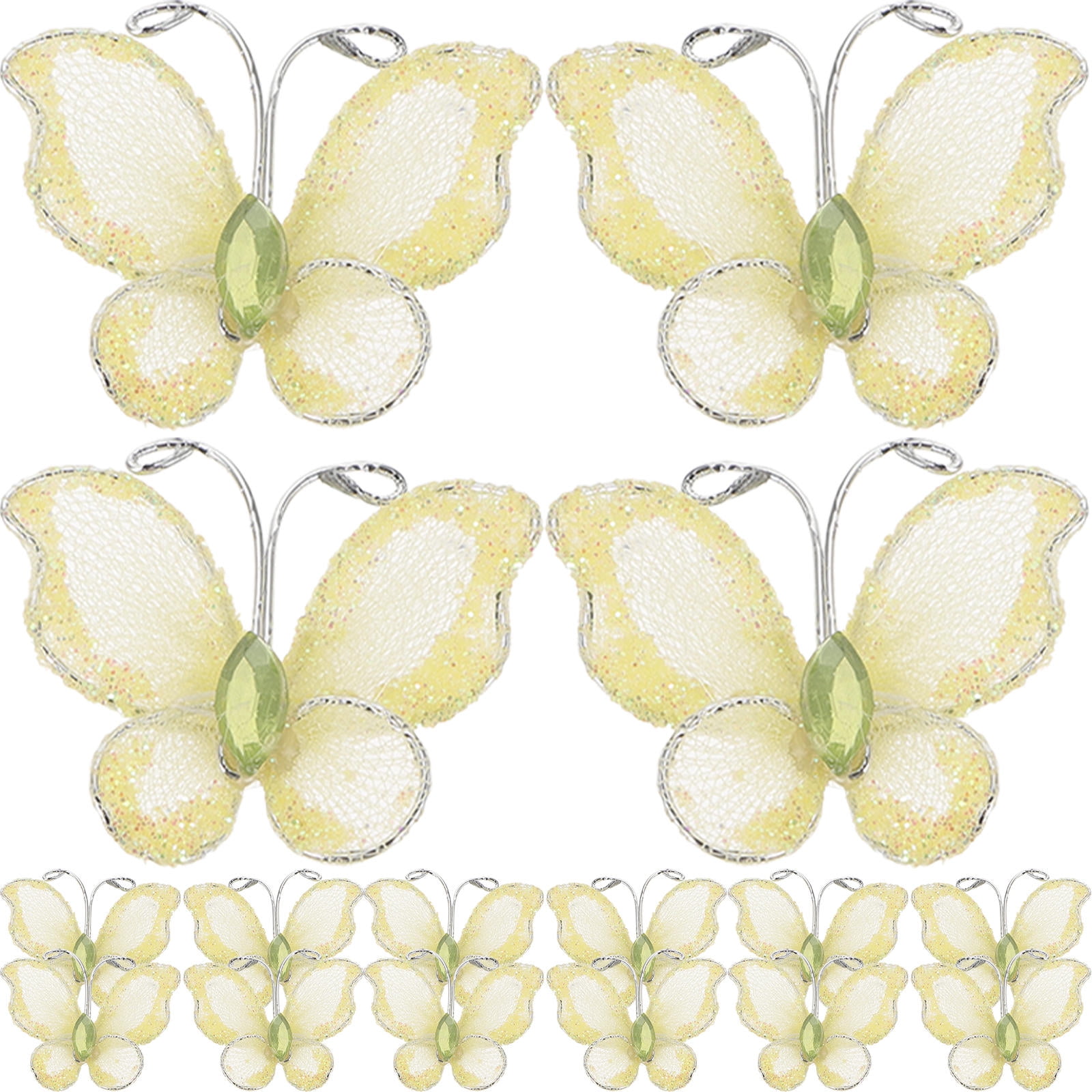 FUEENIRVA 50Set Glitter Party String Butterfly Decoration For Wedding ...
