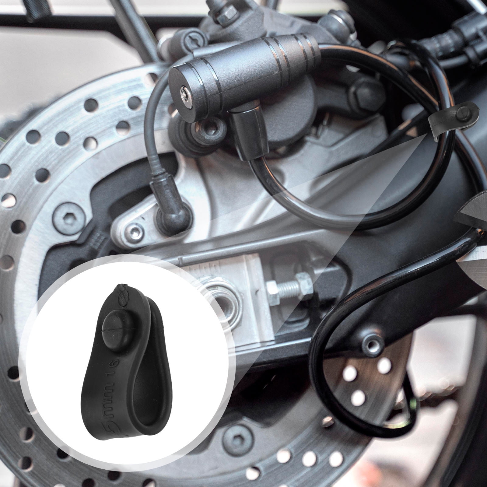 FUEENIRVA 5Pcs Black Silicone Motorcycle Bike Cable Tie Down Straps for ...