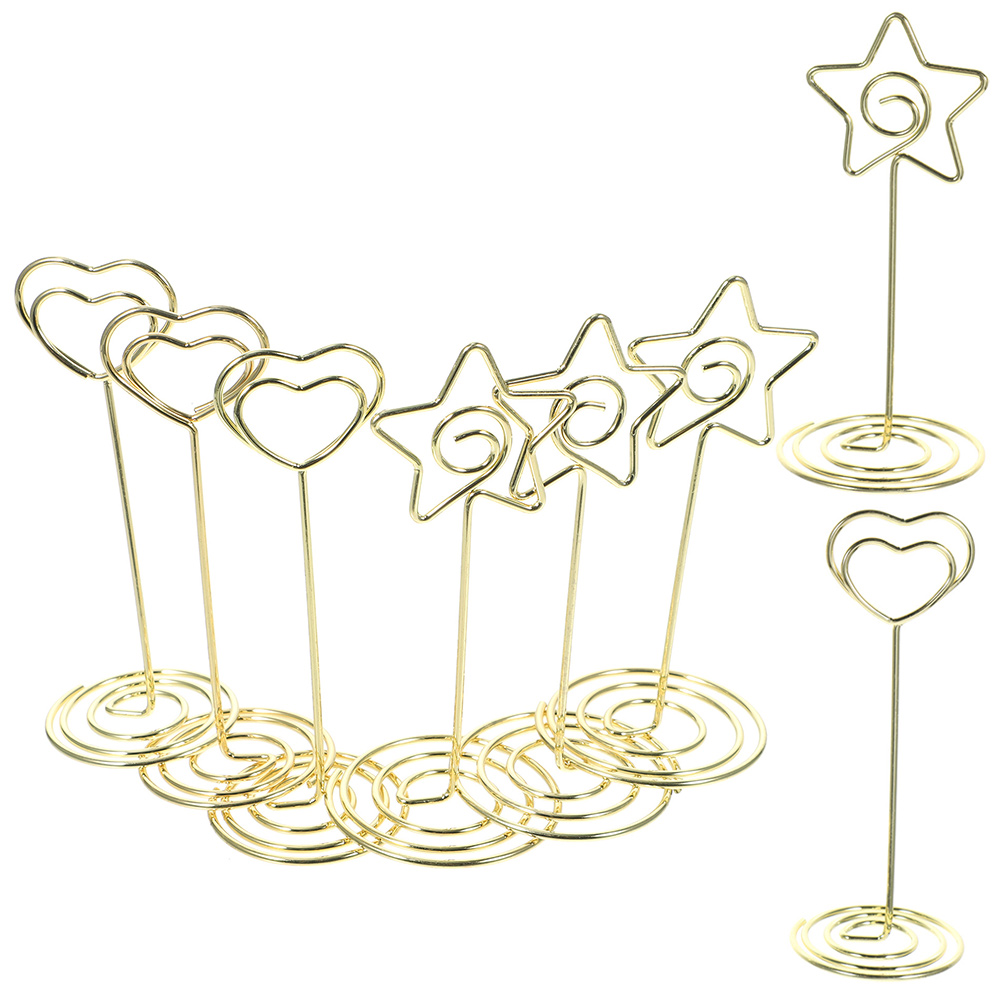 FUEENIRVA Table Sign Holder Photo Cards Holder Zinc Alloy 8-Pcs ...