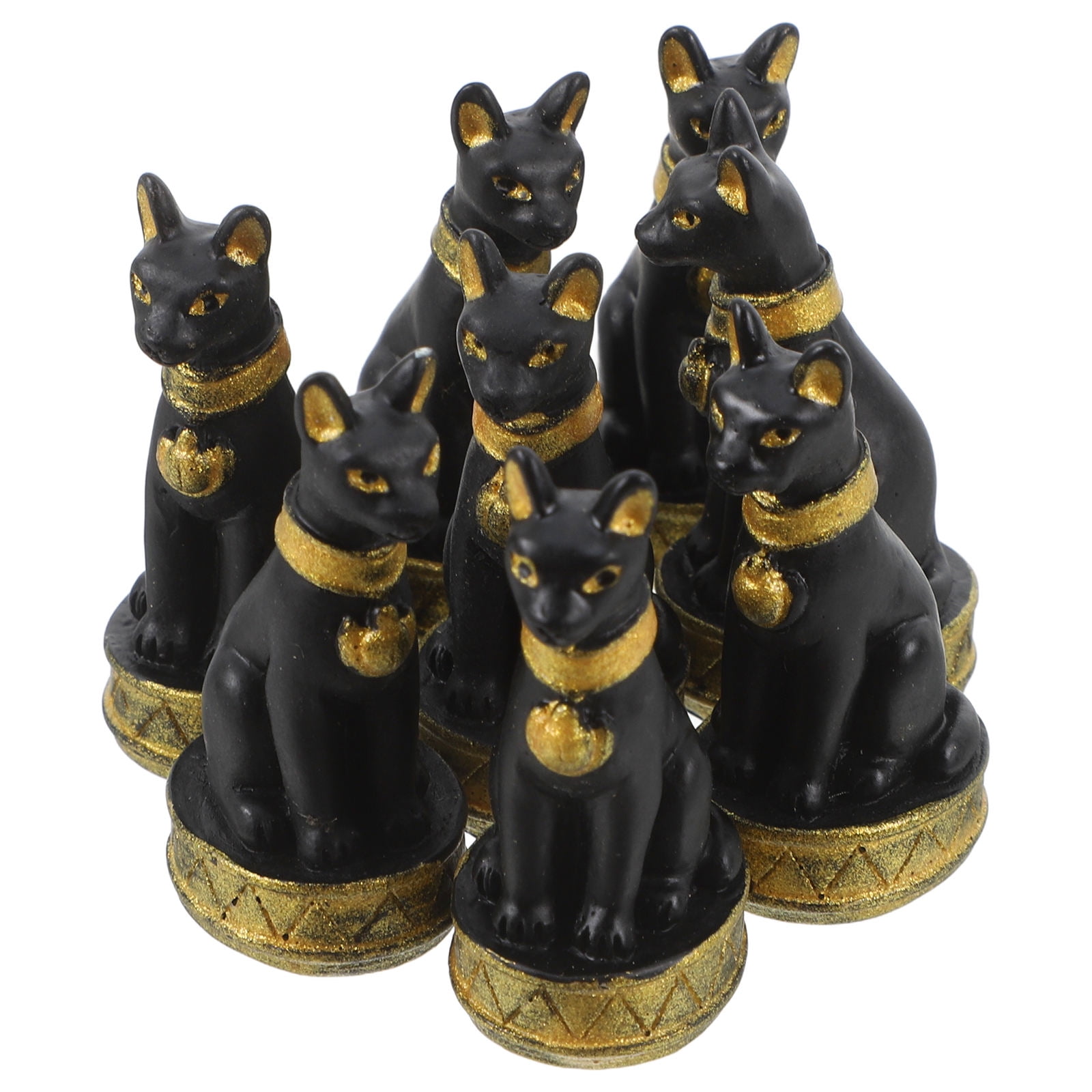 FUEENIRVA 8Pcs Resin Cat Shape Statues Micro Landscape Creation 1.5x0 ...