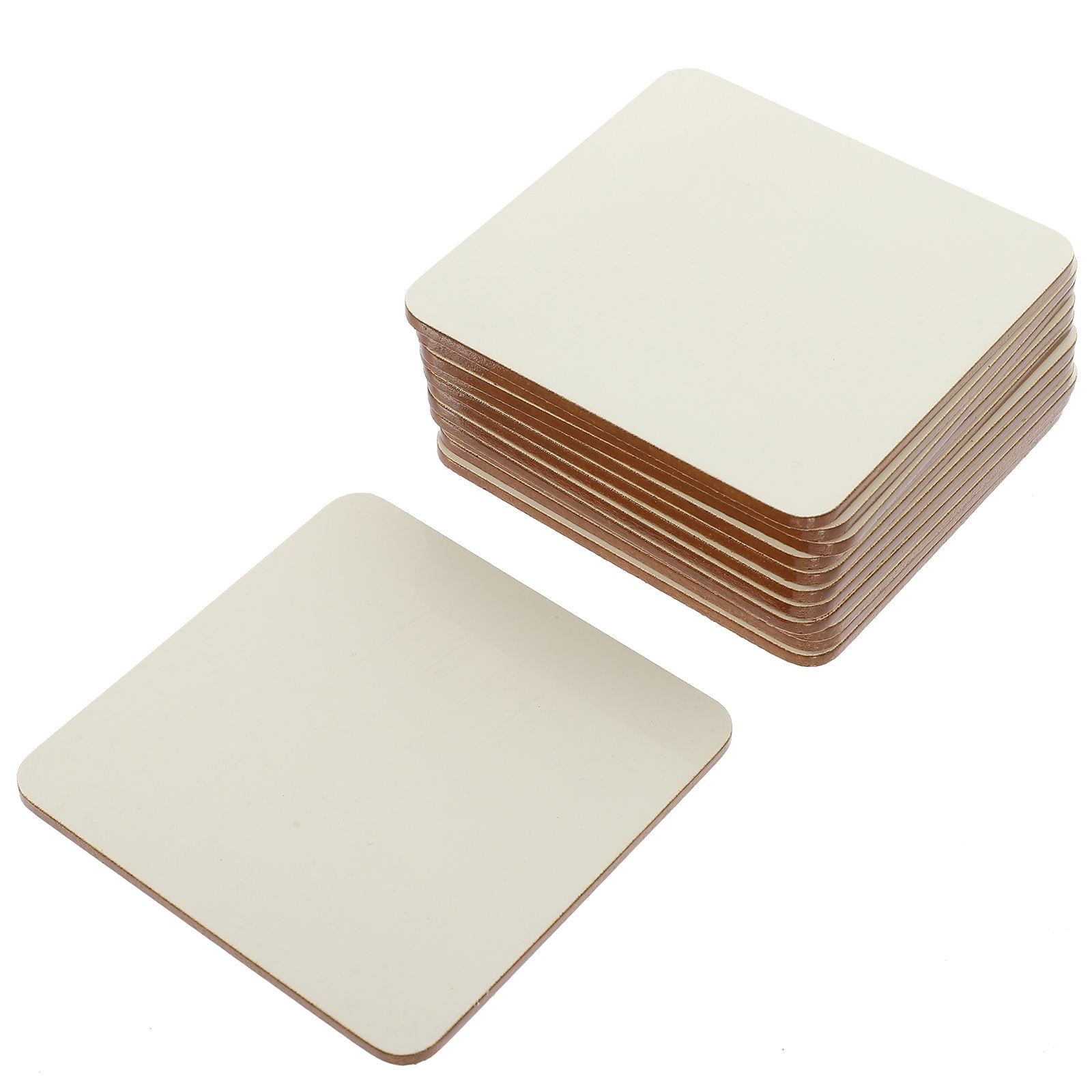 FUEENIRVA Coaster Sublimation Blanks 12Pcs Beige Square Printable for ...