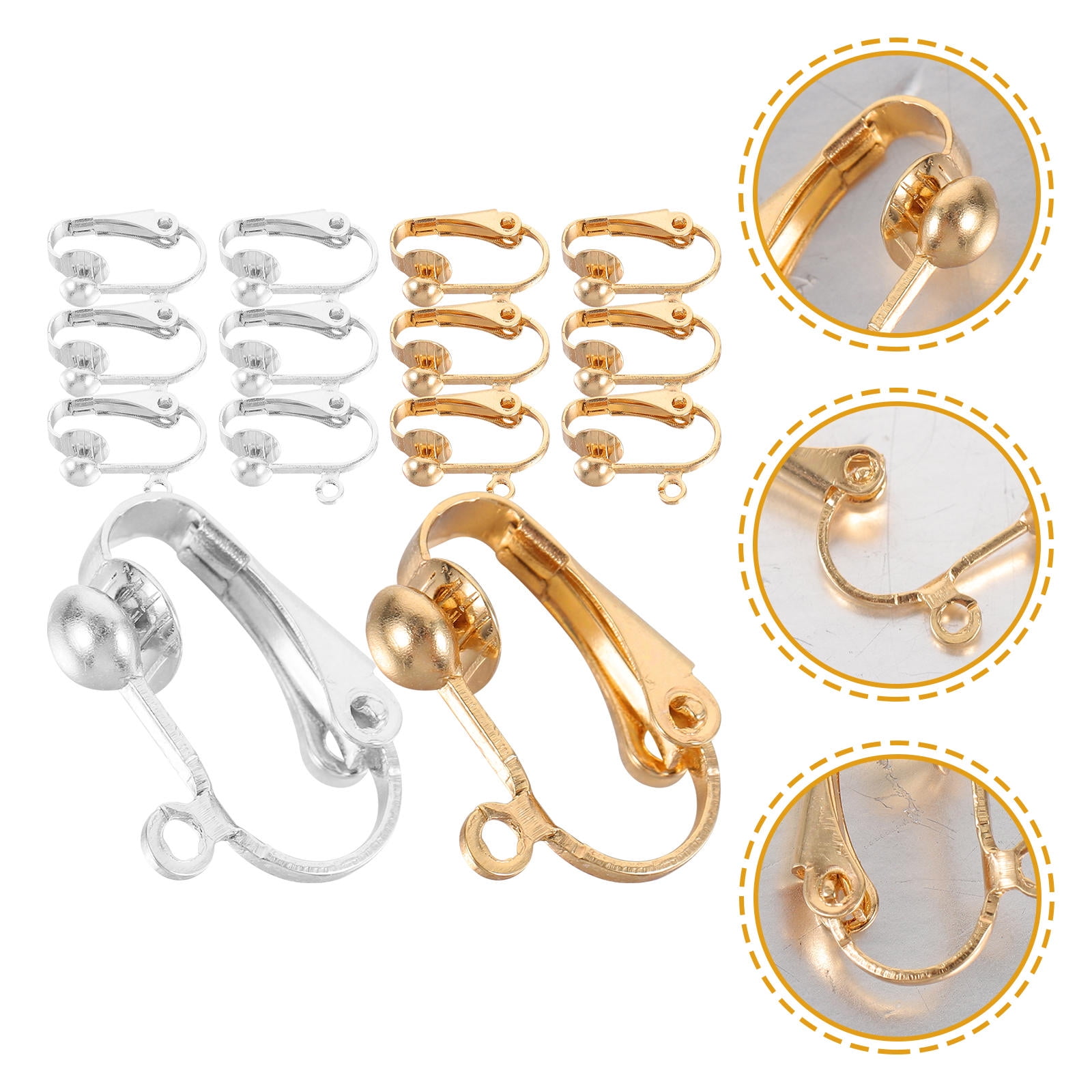 FUEENIRVA Diy Clip On Earring With Screw Findings Deformation Resistant ...
