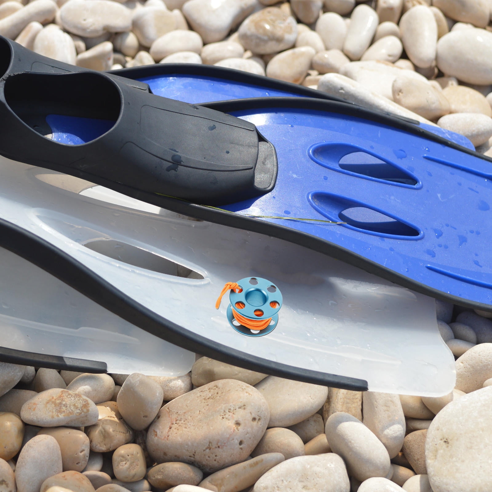 FUEENIRVA Finger Spool Diving Compact Spool 1Pack Aluminium Alloy Nylon ...