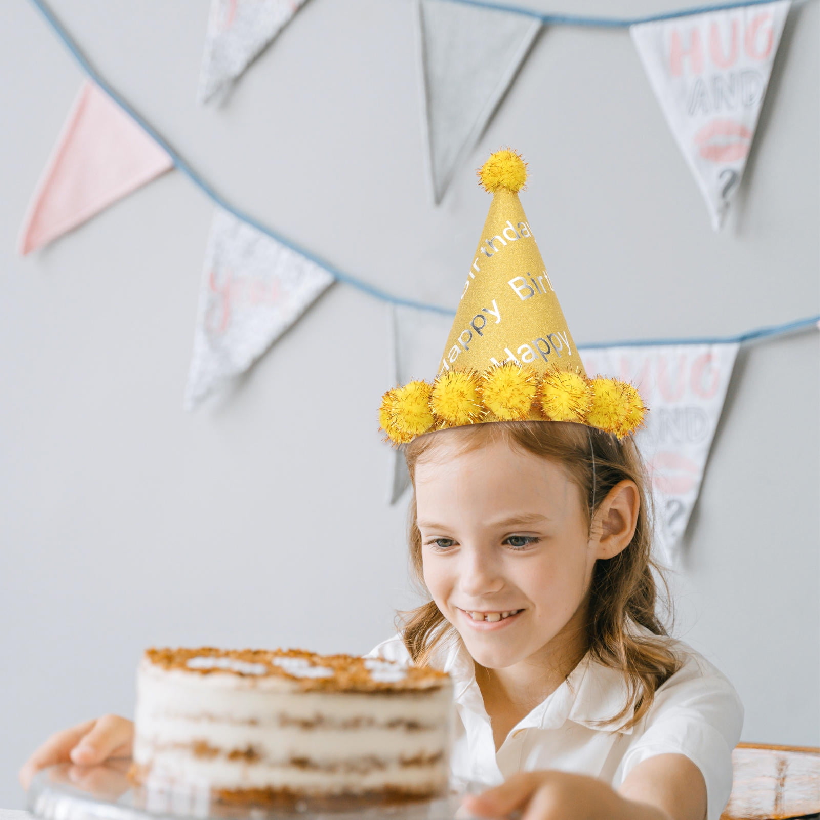 FUEENIRVA Golden Paper Birthday Hats for Family and Friend Gatherings ...