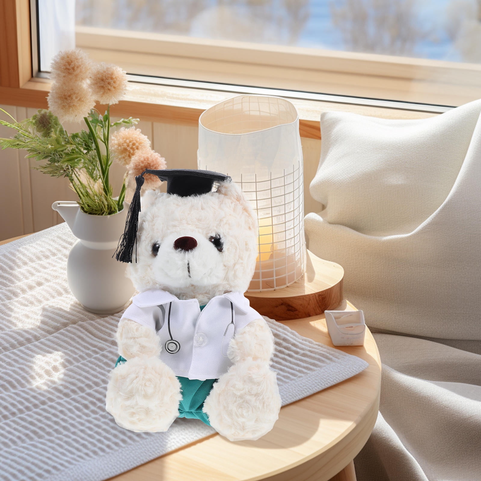 FUEENIRVA Graduation Bear Doll Doctor Bear Stuffed Animal Soft Plush ...