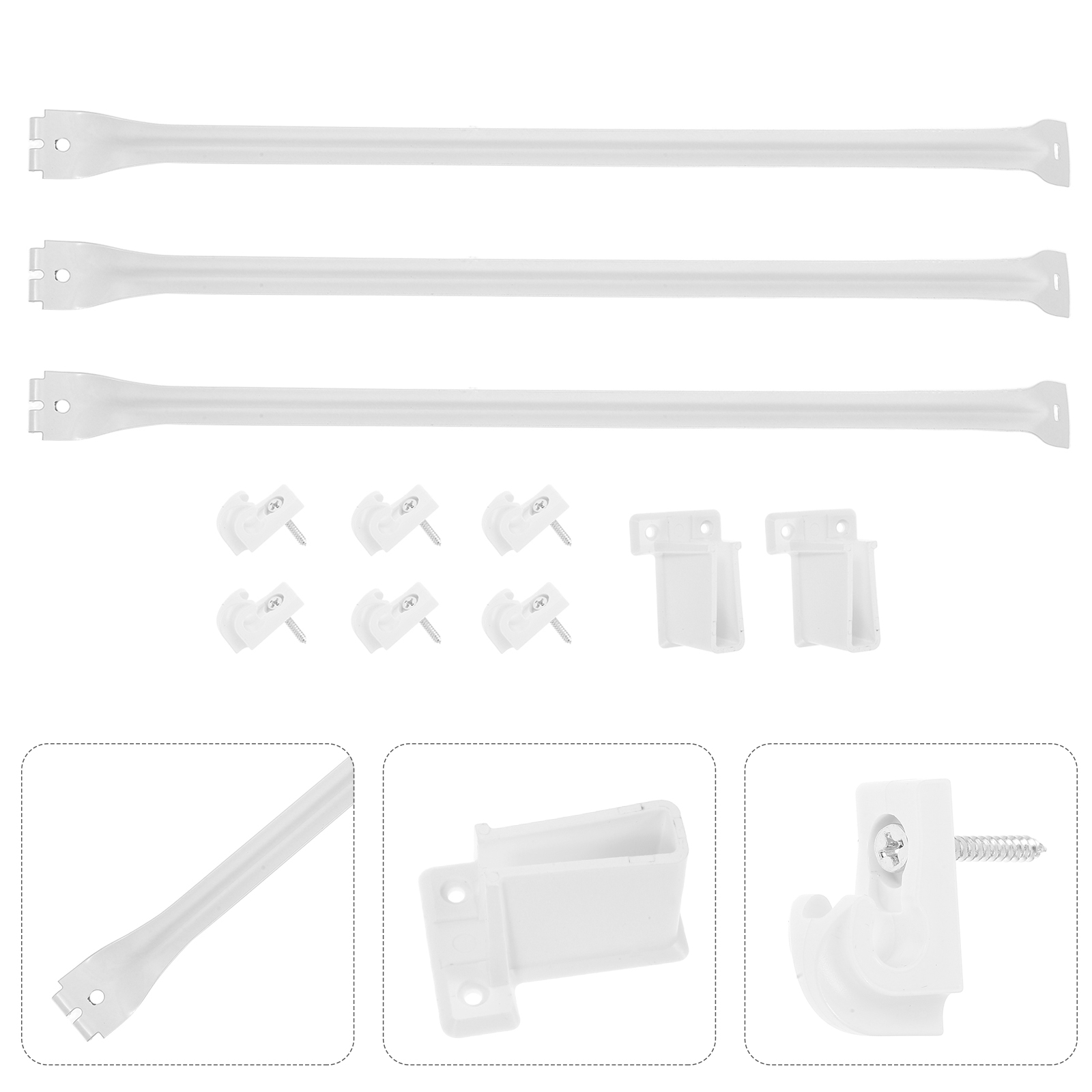 FUEENIRVA Heavy Duty Plastic Shelf Brackets 1 Set White for Closet ...