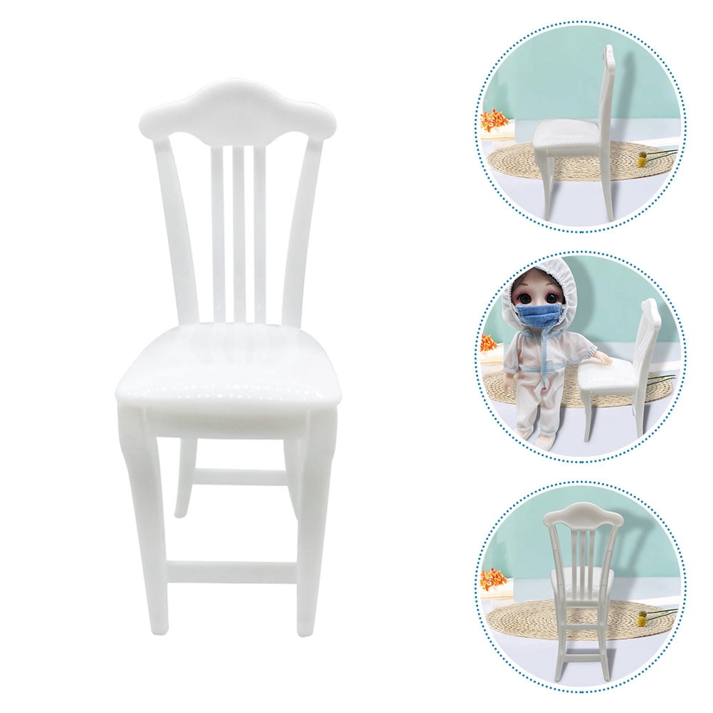 FUEENIRVA Miniature Chair for Miniature House Accessories 1Pack White ...
