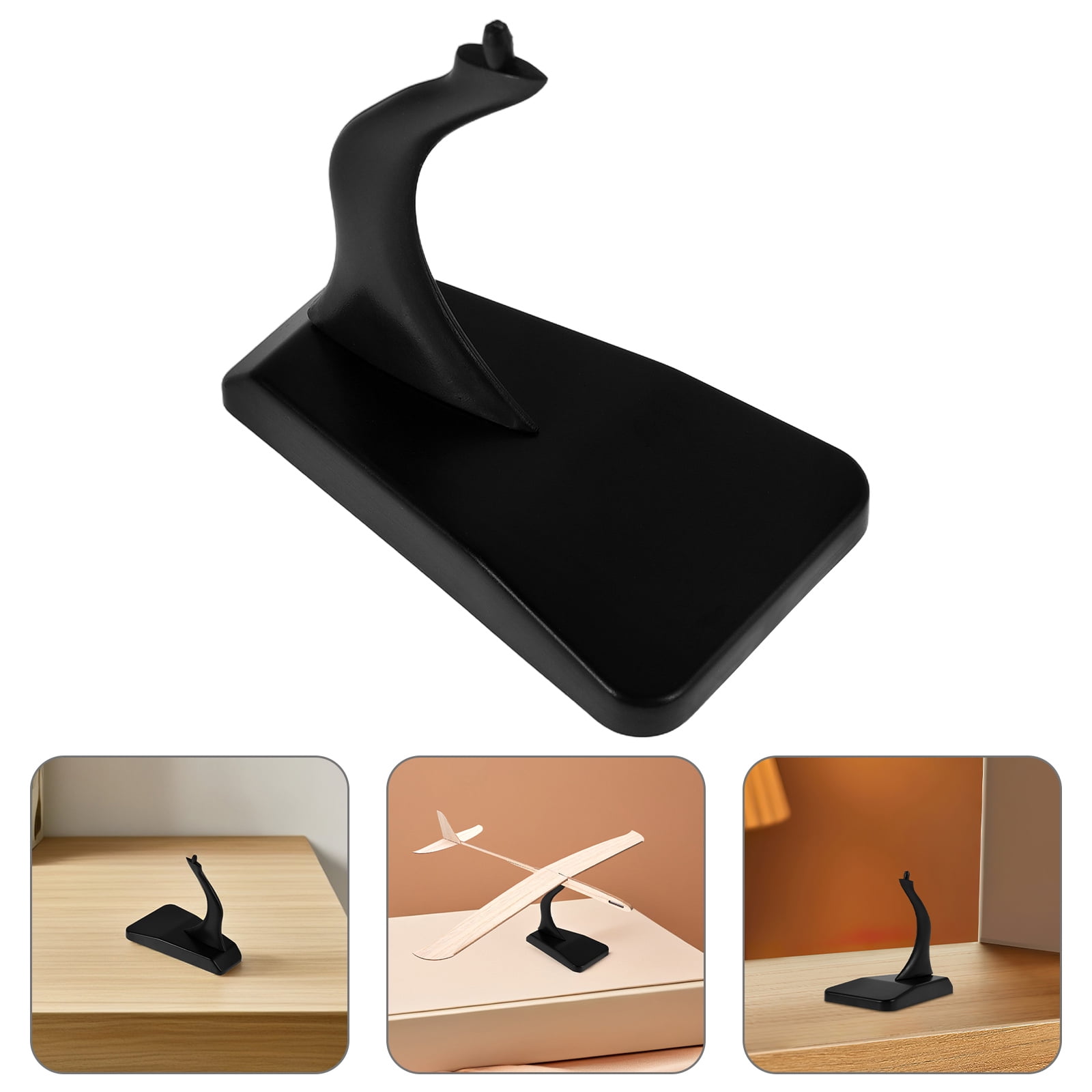 FUEENIRVA Aircraft Models Holder Model Airplane Display Stand Black ...