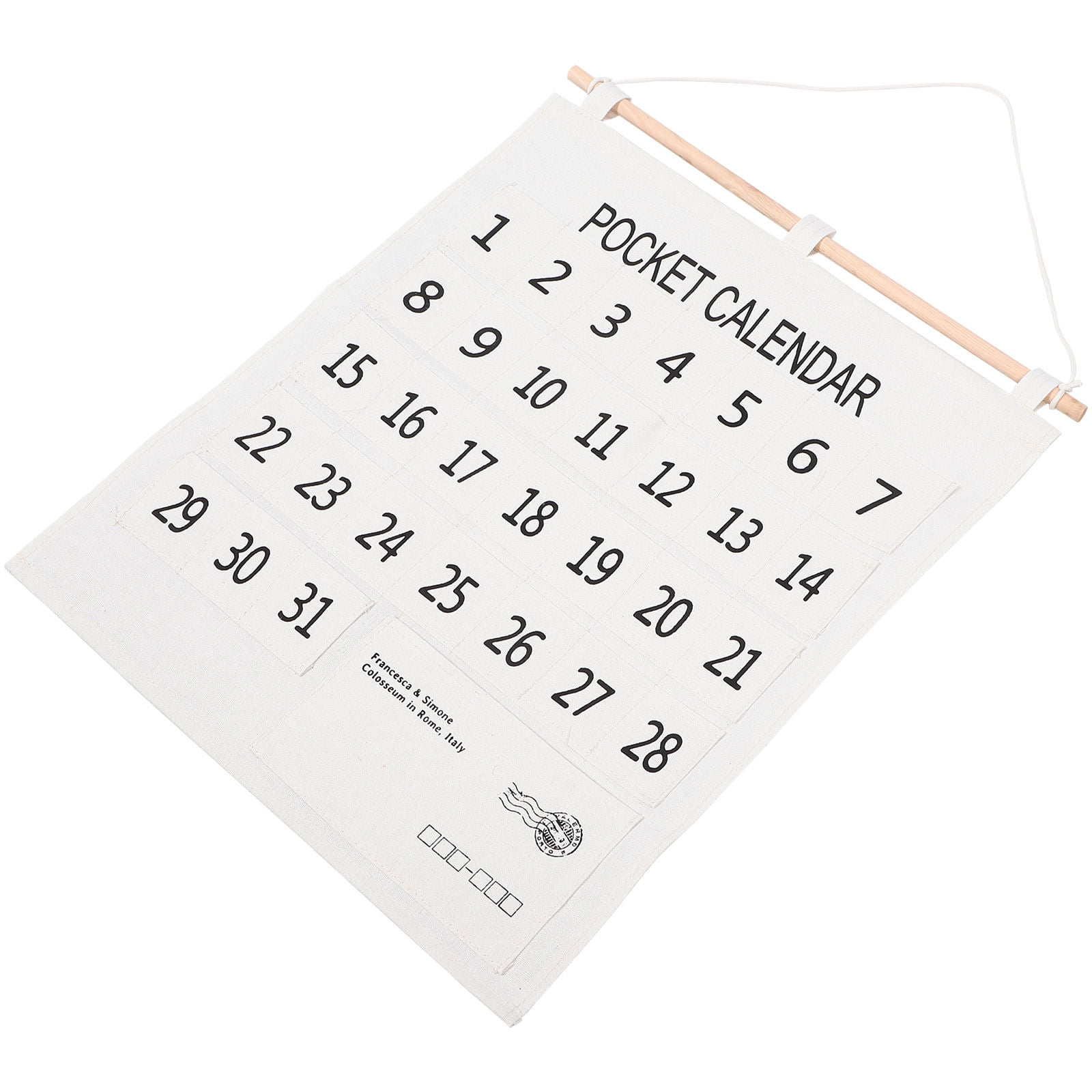 FUEENIRVA Monthly Calendar Pocket Chart Wall Organizer 1Set For ...