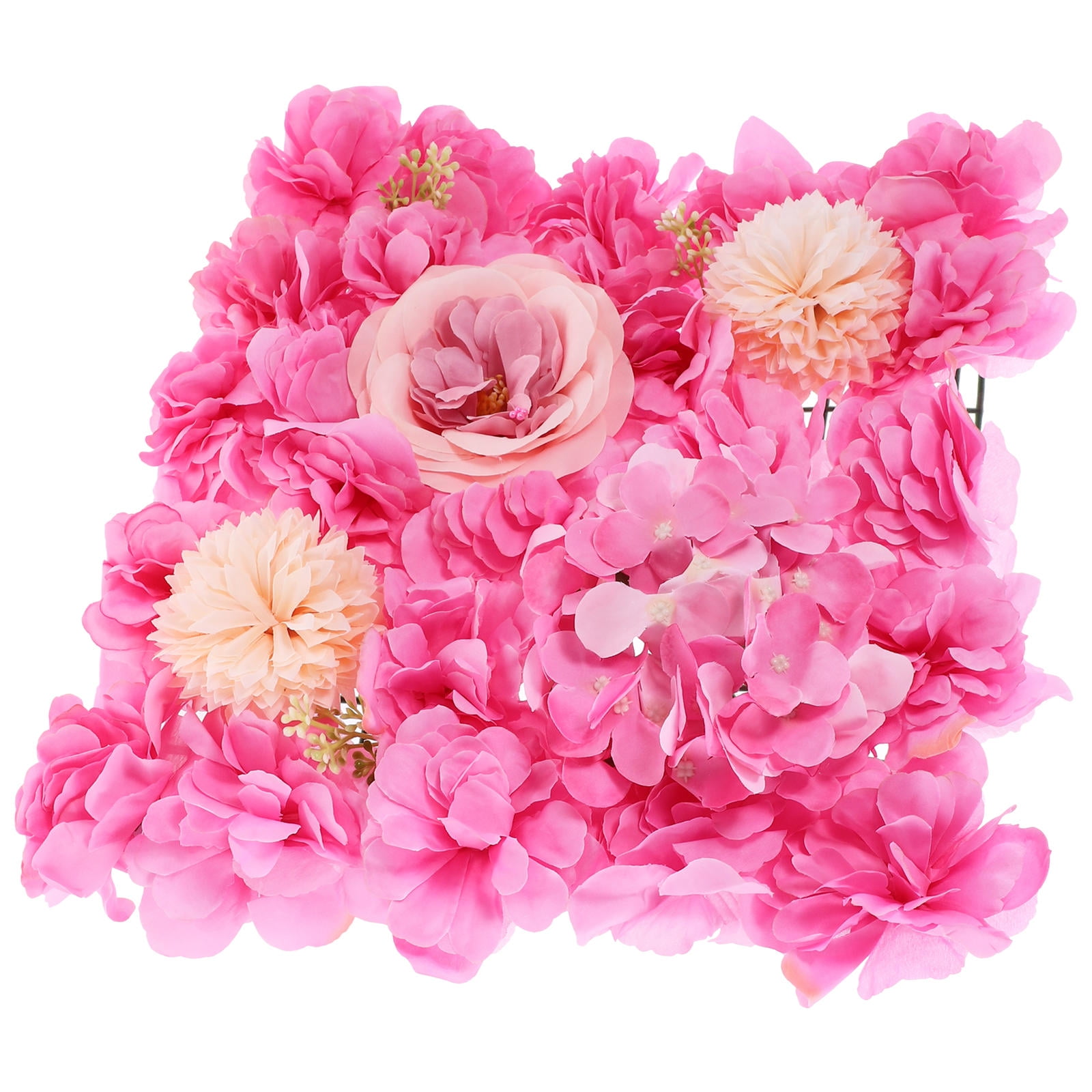 FUEENIRVA Pink 1Pack Flower Wall Panel with Artificial Rose Design for ...