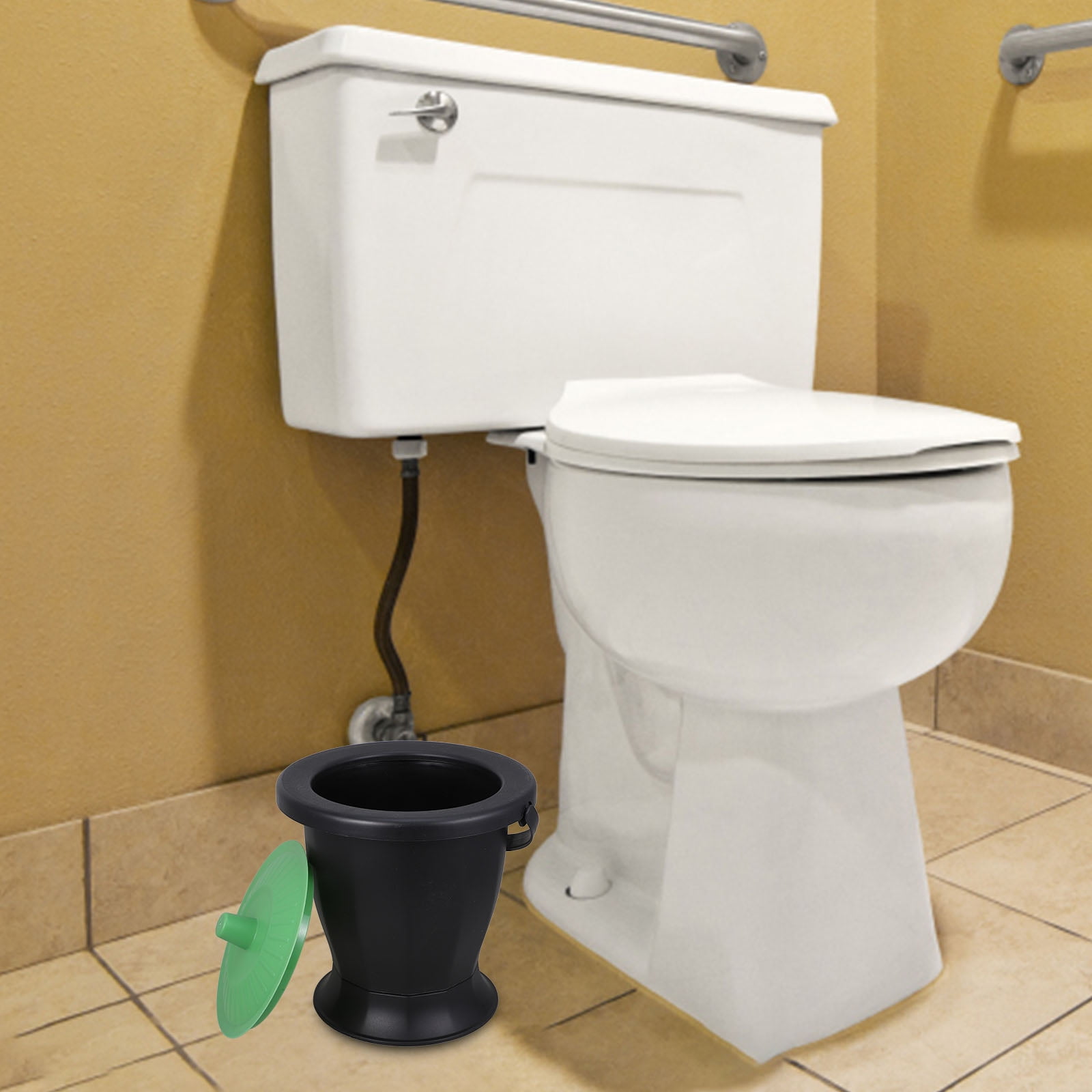FUEENIRVA Plastic Chamber Pot For Elderly Urinal Toilet Spittoon Lid ...