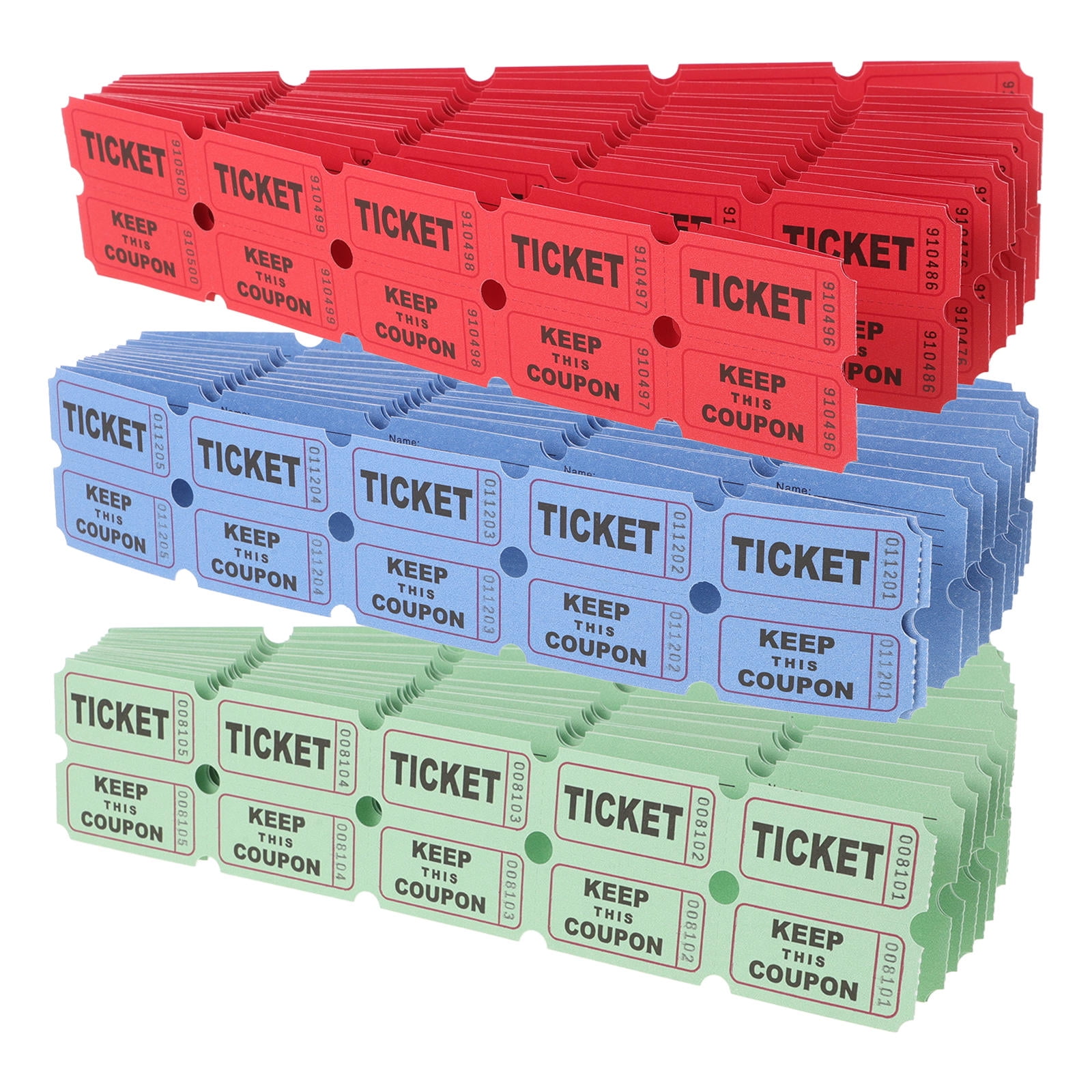 FUEENIRVA Rectangle Raffle Tickets 400Set for Lotteries and Auctions ...
