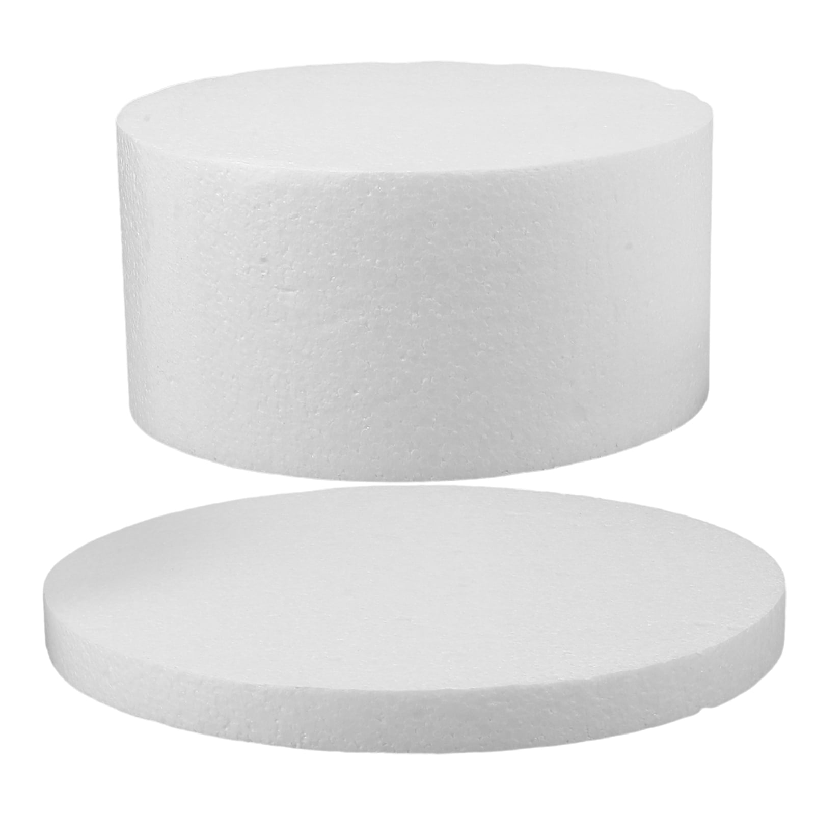FUEENIRVA Round Cake Decor Polystyrene Cake Dummies White 1 Set ...
