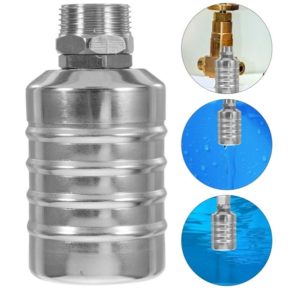 FUEENIRVA Water Tank Float Valve, Stainless Steel, Silver, Automatic ...