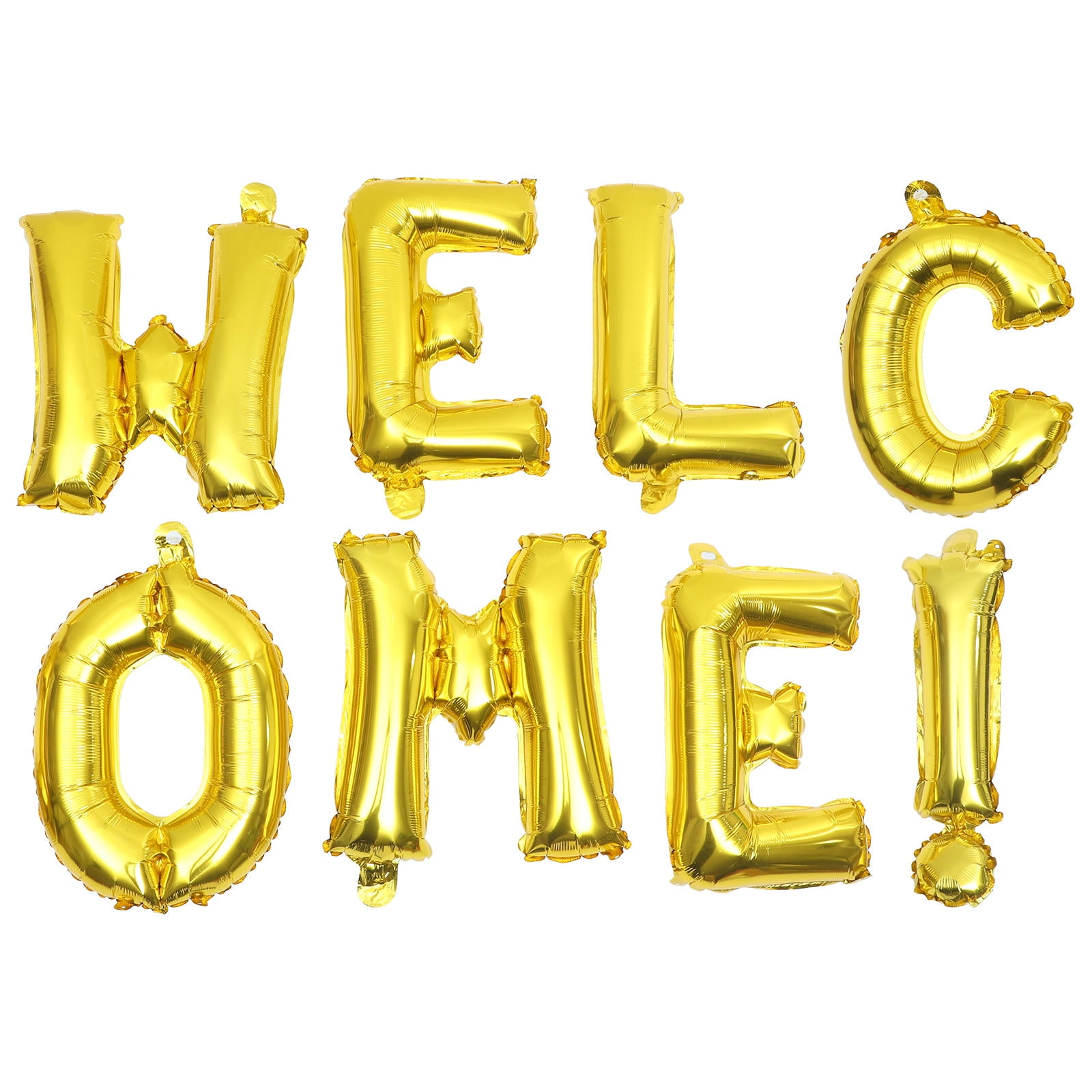 FUEENIRVA Welcome Letter Balloons 1 Set Golden Aluminium Film Back-to ...