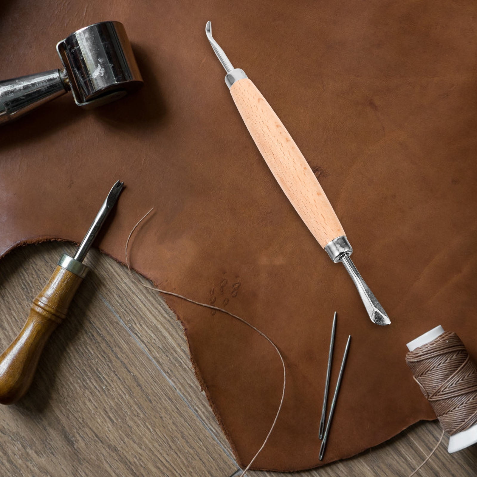 FUEENIRVA Wide Mouth Skiving Tool Edge Skiving Tool Wood Multi 1Pcs for ...