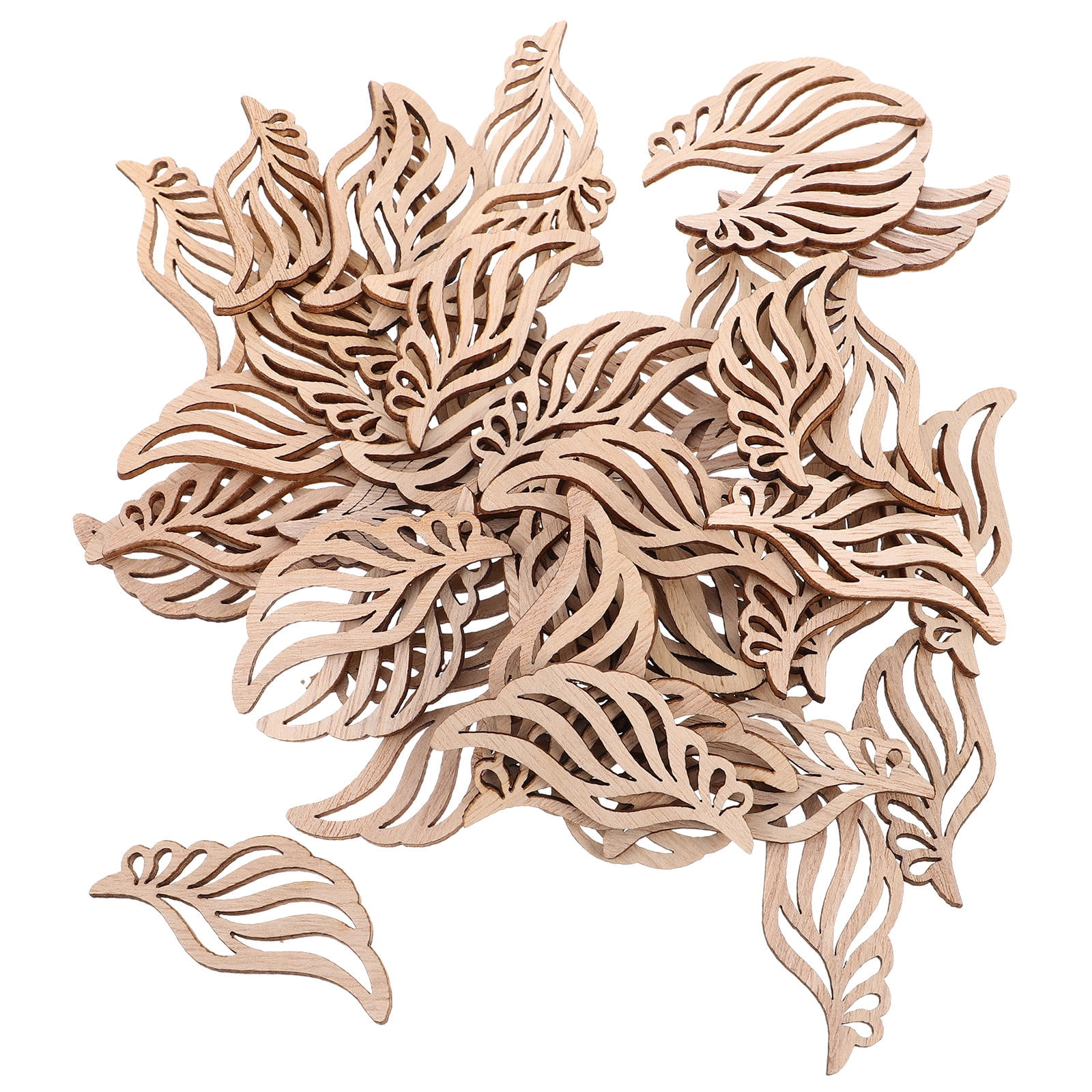 FUEENIRVA Wooden Angel Wings 50Set For Diy Crafts And Christmas Tree ...