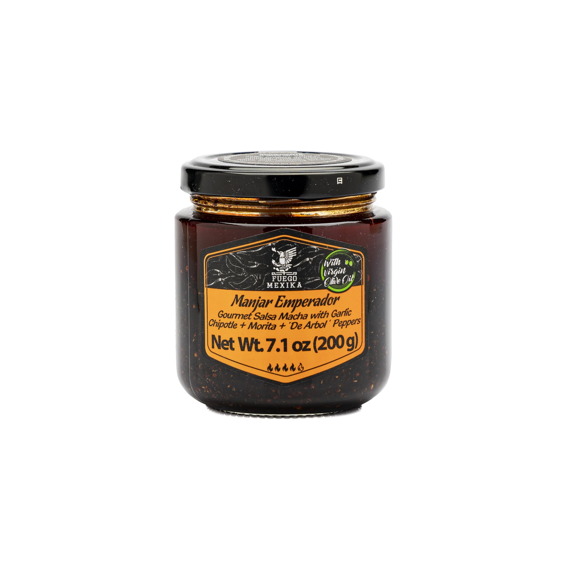 FUEGO MEXIKA® | Manjar Emperador - craft Mexican Salsa Macha: Chipotle ...