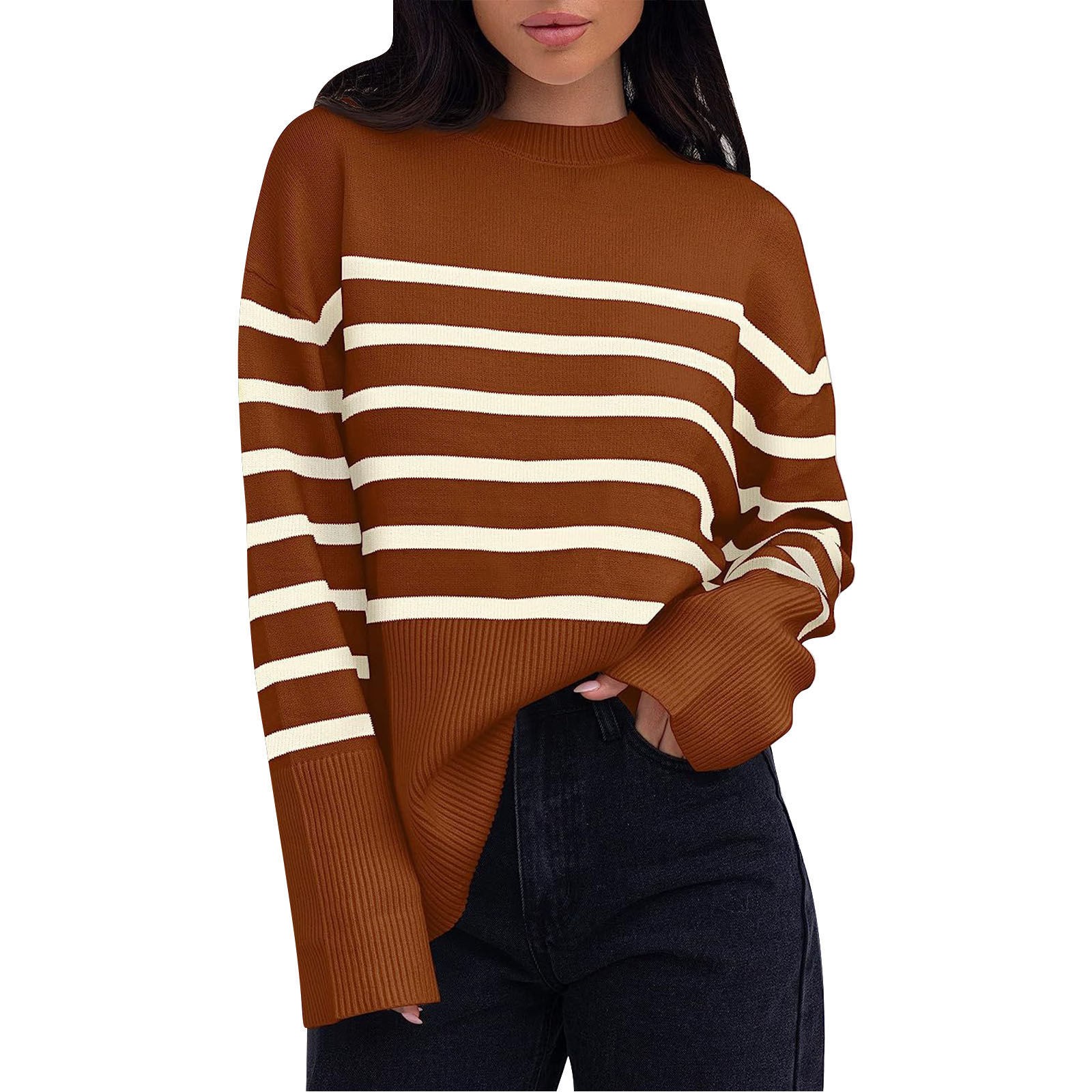 FUELEGO Clearance Women's Turtleneck Sweater Sweater Women's Fall Dress ...