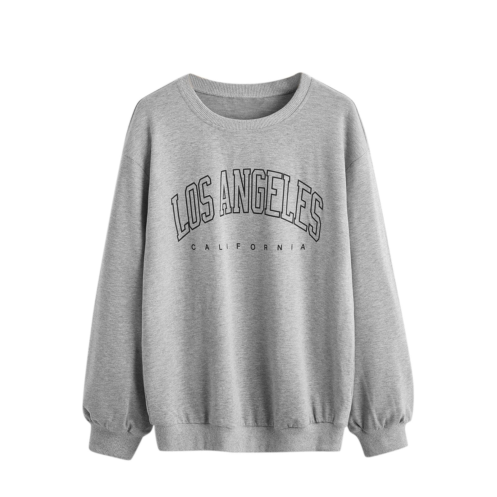 FUELEGO Women's Fashion Letter Print O Neck Long-Sleeve Hooded ...