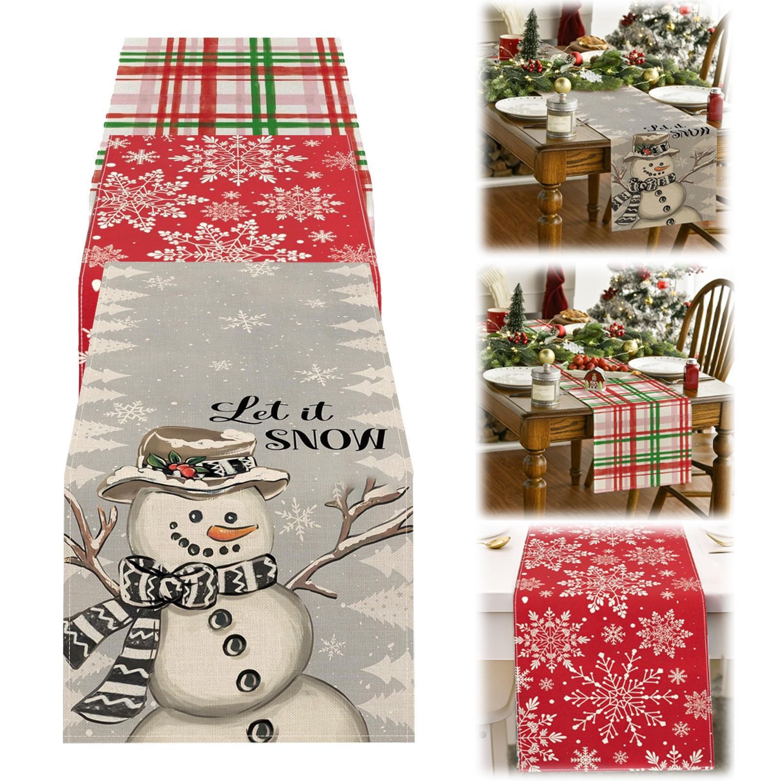 FUFRE Tischläufer Weihnachten 33 * 183cm Weihnachtsdeko Tischläufer Tischläufer Winter ...