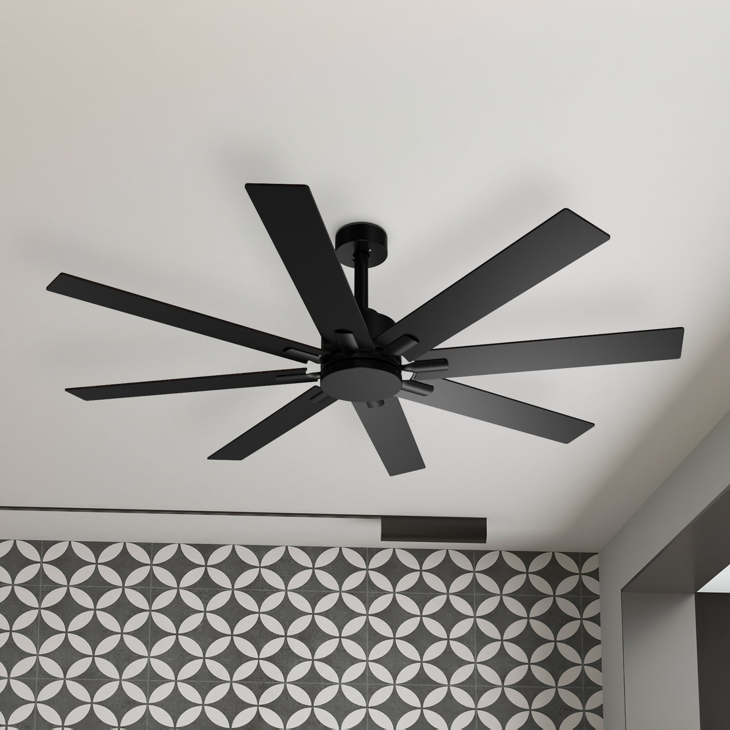 FUFU&GAGA 65 inch Ceiling Fan with Lights, Remote, Reverse Airflow, 8 ...