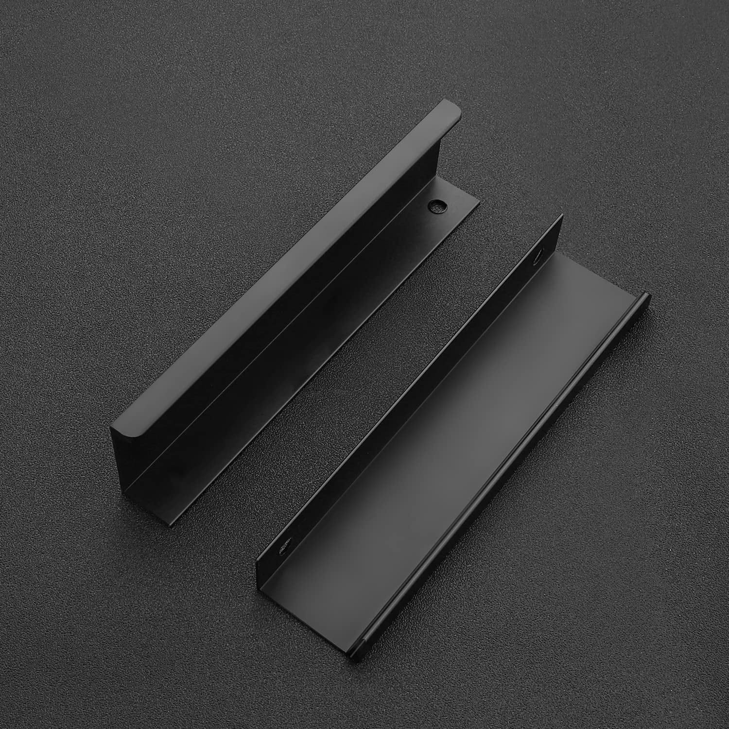 FUGEE-10 Pack Finger Pulls for Cabinets 128mm/5 Length Black Edge Pulls ...
