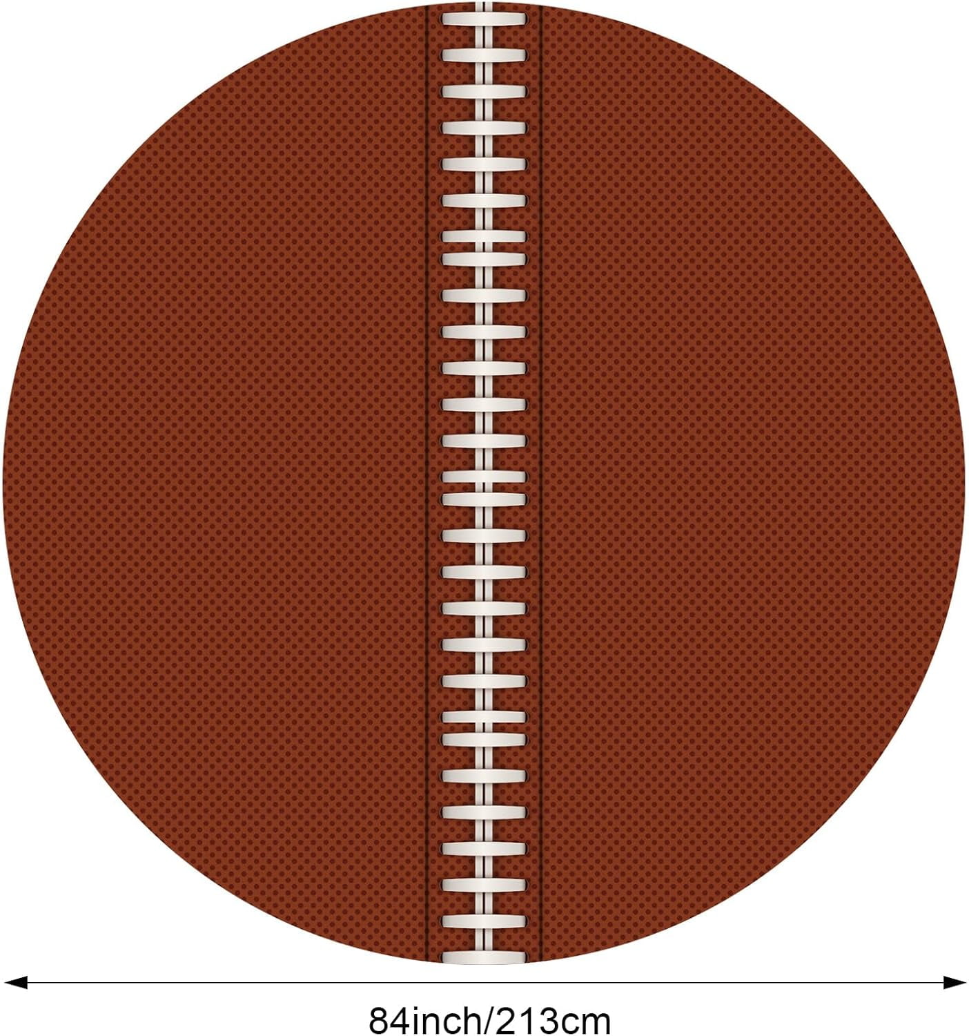 FUGEE-10 Pcs Round Football Themed Tablecloths 84 Inch Football Field ...