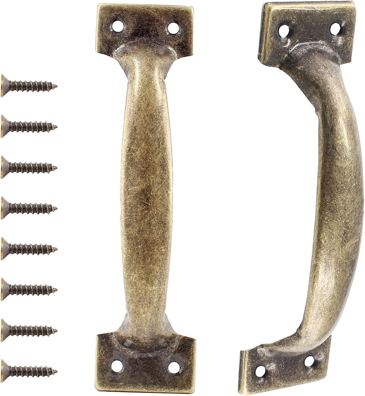 FUGEE-12 Pcs 4" Rustic Gate Handle, Iron Hardware Handle Pull with ...