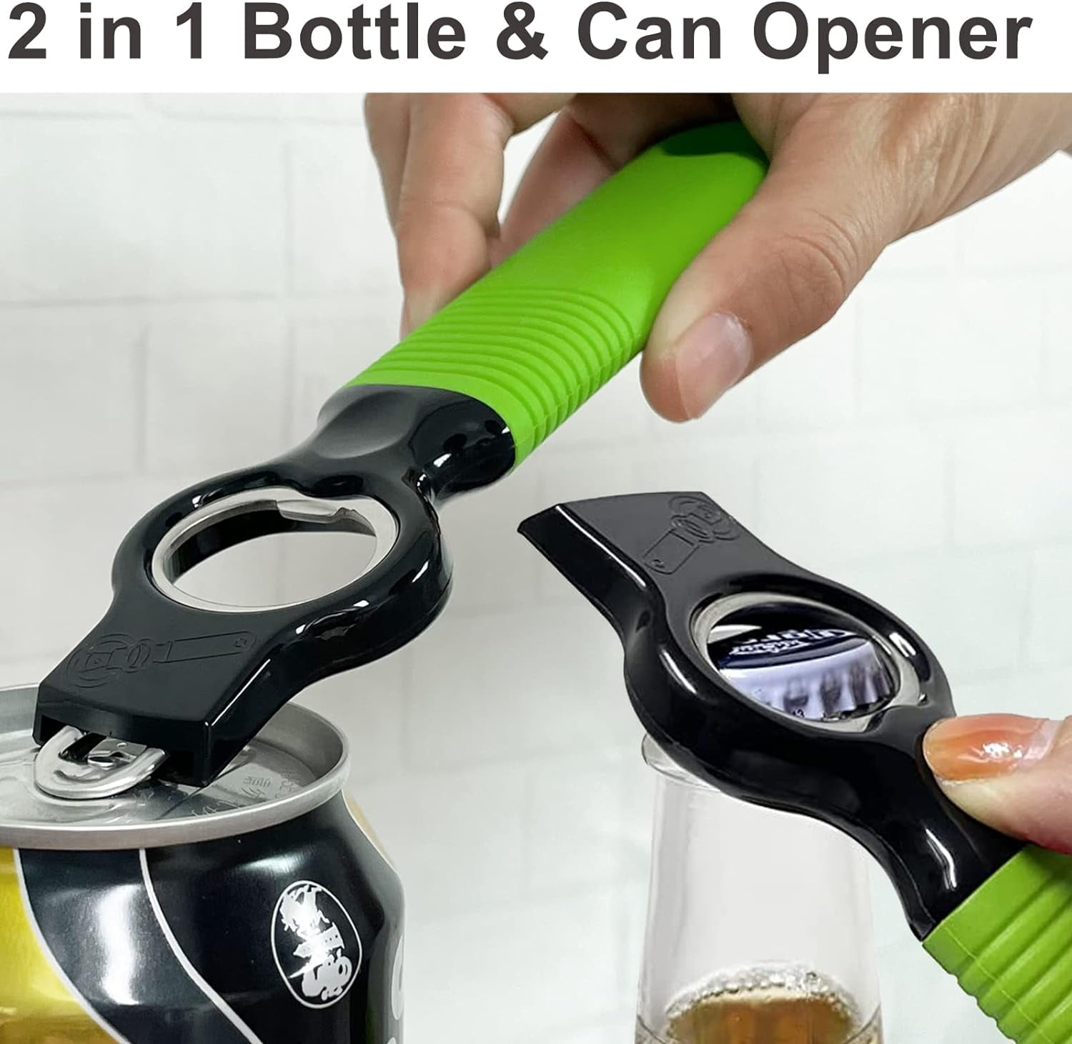FUGEE-2-Pack Soda Can Opener and Beer Bottle Opener Bartender with Good ...