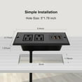 FUGEE-20W Recessed Power Strip USB C Fast Charge Desk Power Outlet Type ...