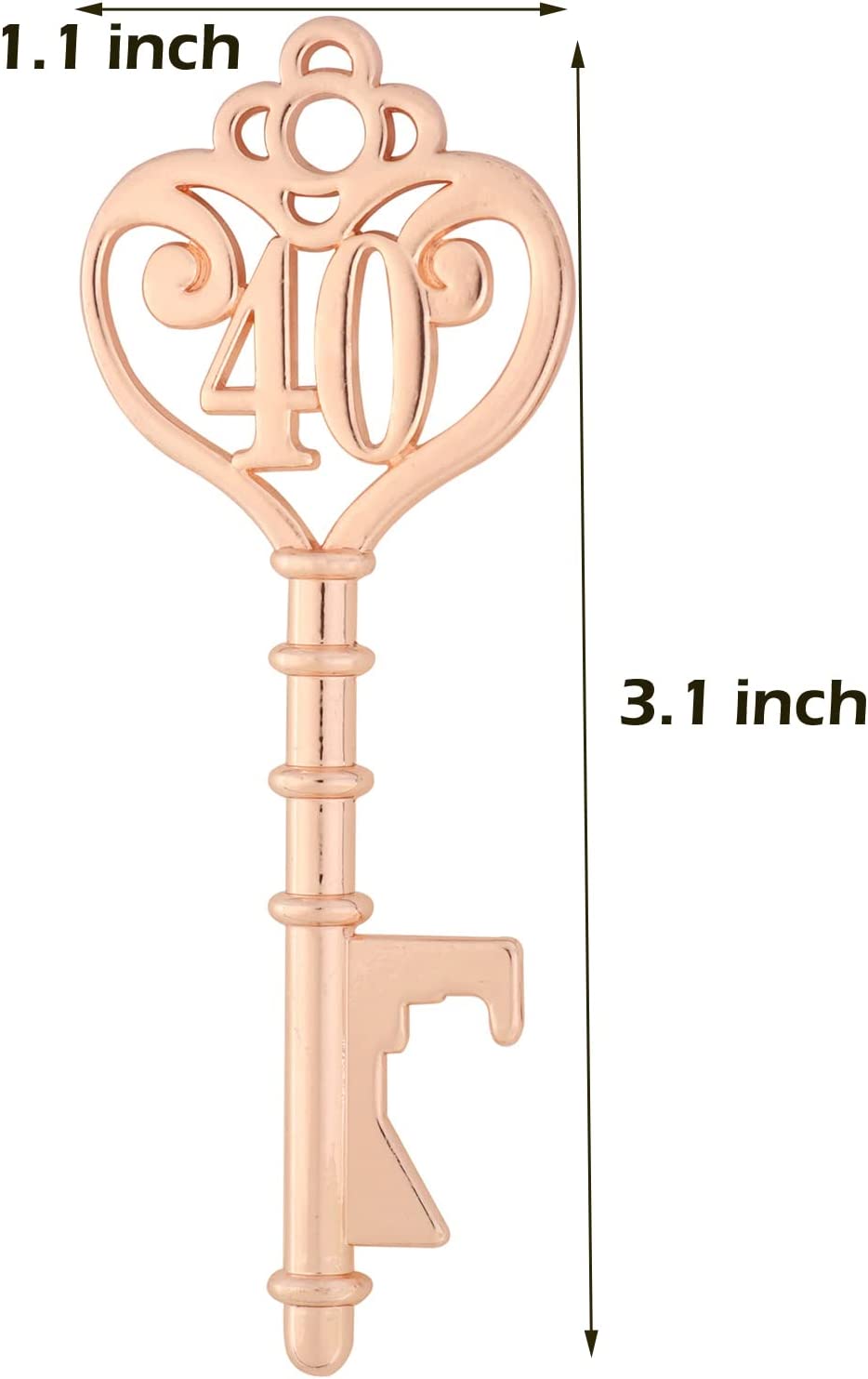 FUGEE-25 Pack 40th Birthday Party Favors 40 Shaped Key Bottle Openers ...