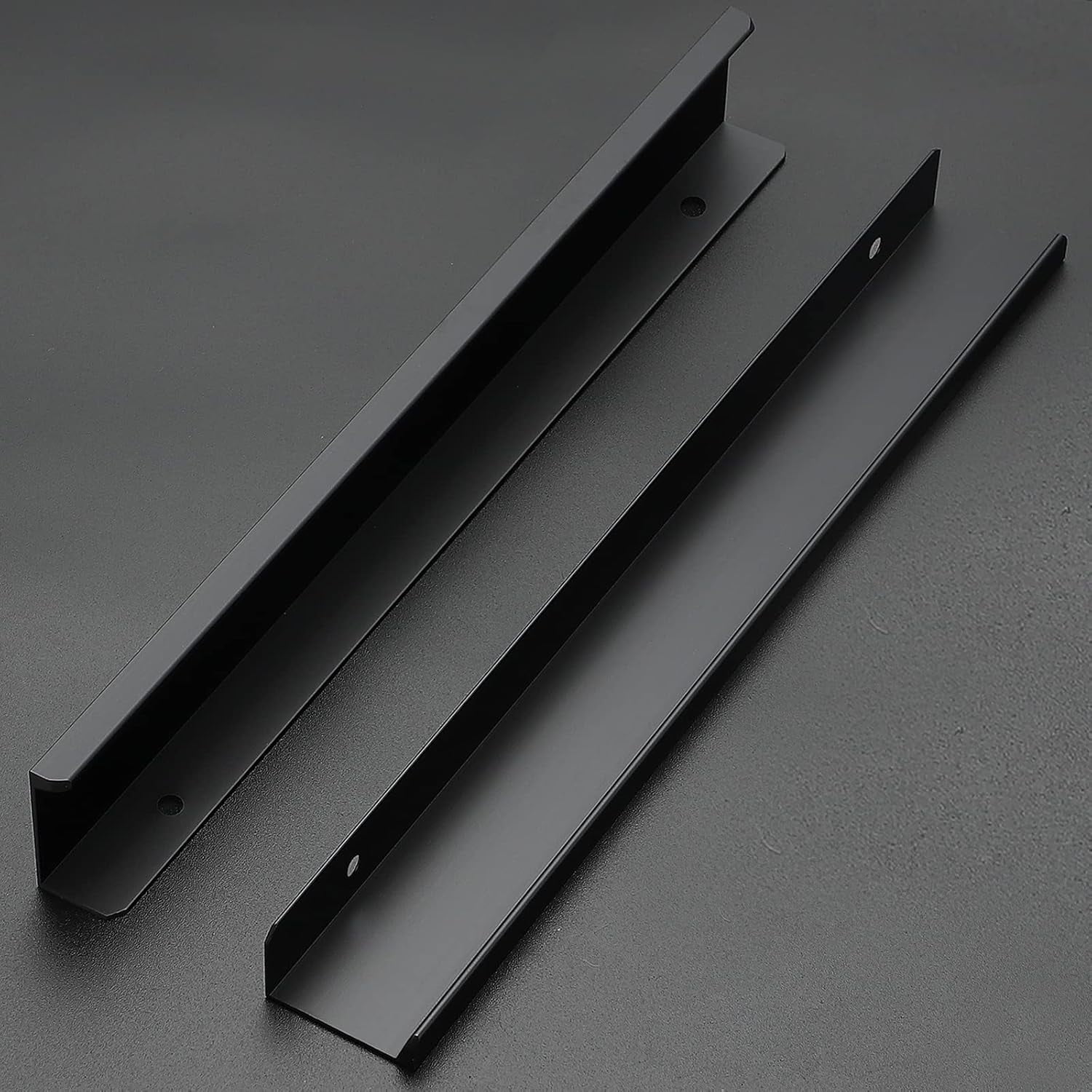 FUGEE-3 Pack Finger Pulls for Cabinets 254mm/10 Length Black Edge Pulls ...