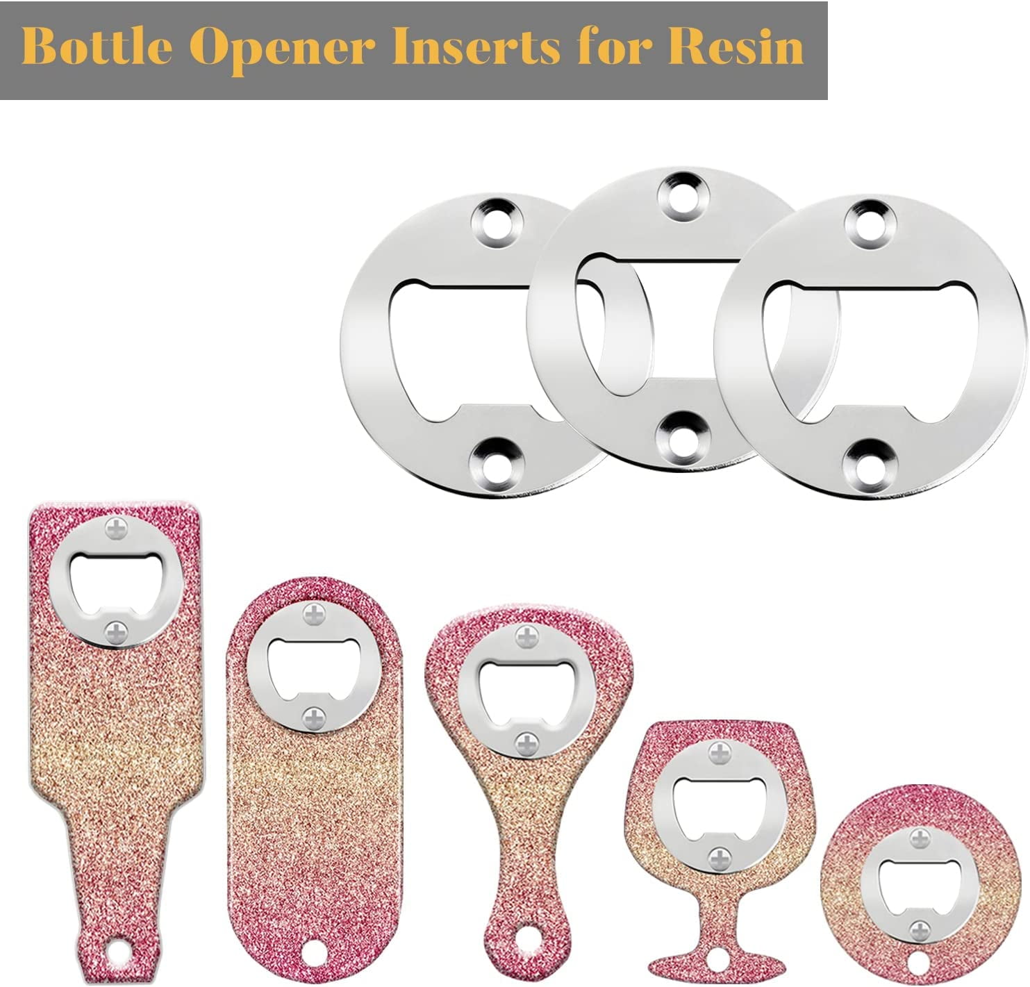 FUGEE-Bottle Opener Insert - 20 Sets Stainless Steel Inserts Kit with ...