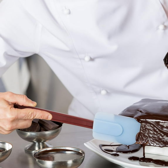 FUGEE-Commercial Rubber Spatula Set of 2, High Heat Resistant Silicone ...