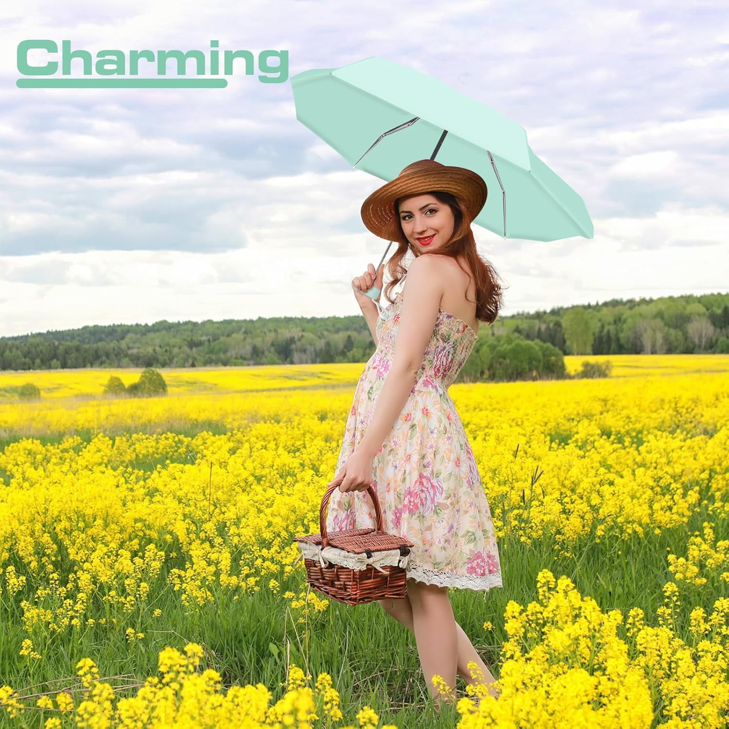 FUGEE-Compact Travel Umbrella - Mini Umbrella for Purse, Small ...