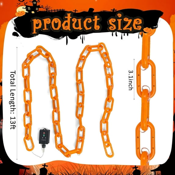 FUGEE-Halloween Chain String Light Decorations Outdoor Indoor - 10FT ...