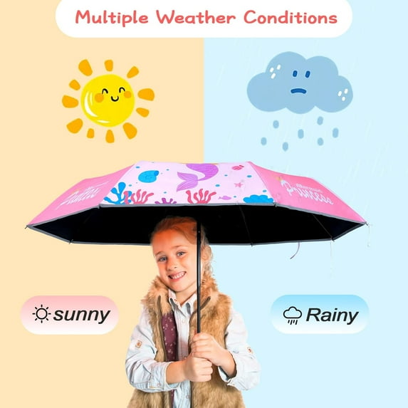 FUGEE-Kids Folding Umbrella Auto Open/Close Anti-rebound Safe Design UV ...