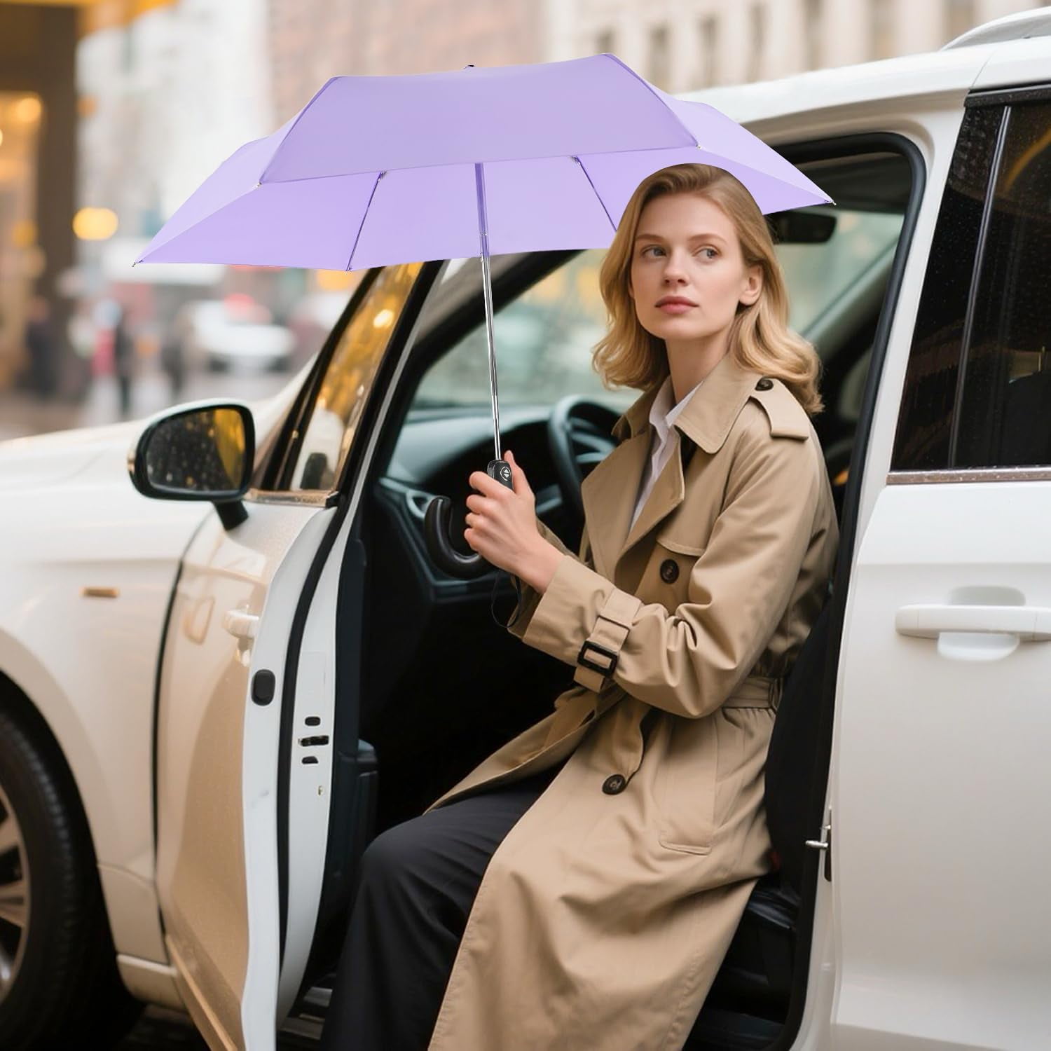 FUGEE-Mini Umbrella for Travel Automatic - Folding Compact Flat ...