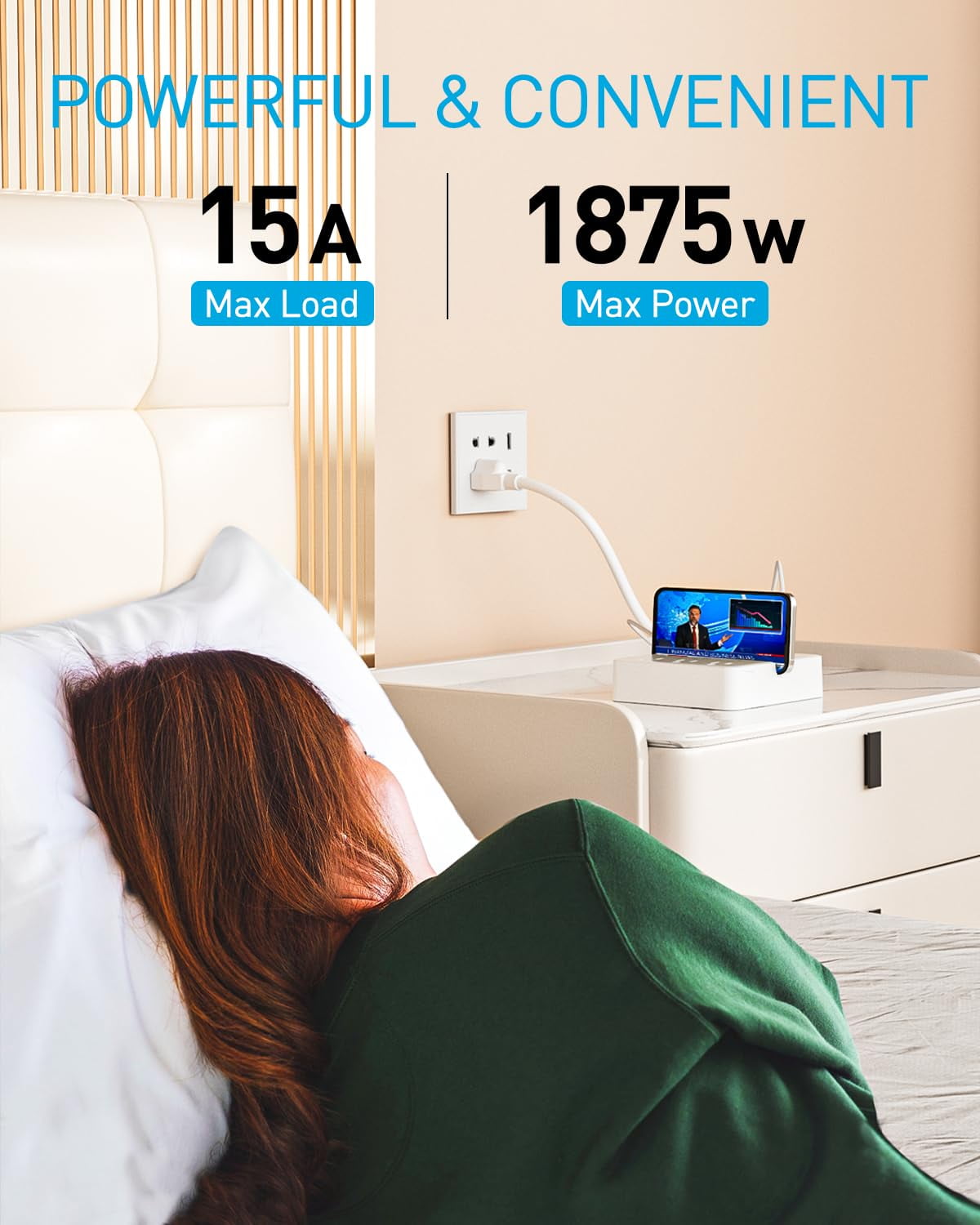 FUGEE-Remote Control Power Strip with 3 RF Controlled Outlets Surge ...