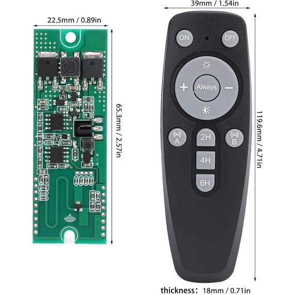 FUGEE-Solar Light Circuit Board Remote Controller LED Module with ...