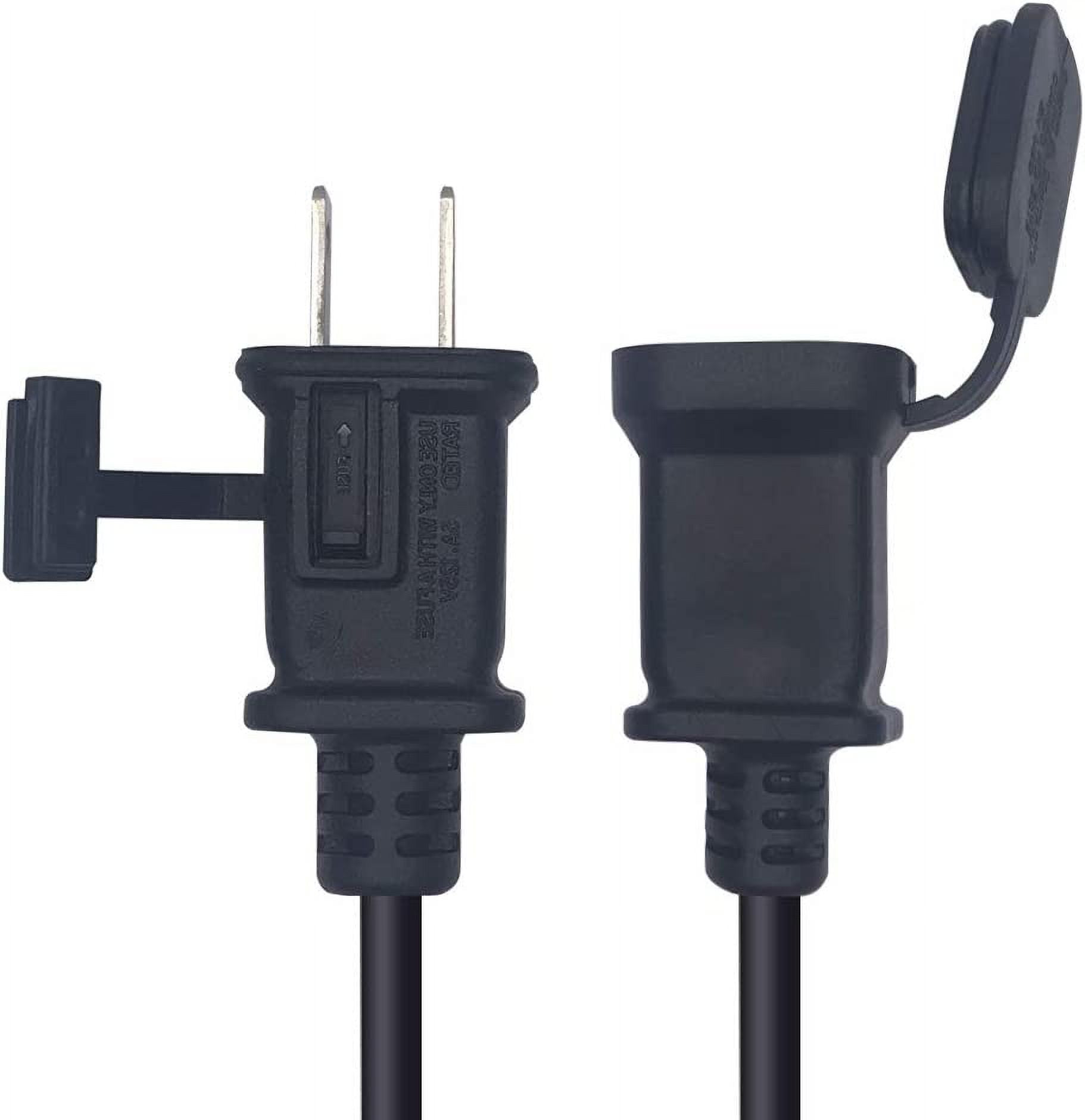 FUGEE-Tekit (6.6ft) US Power Extension Cable Cord with Fuse and ...