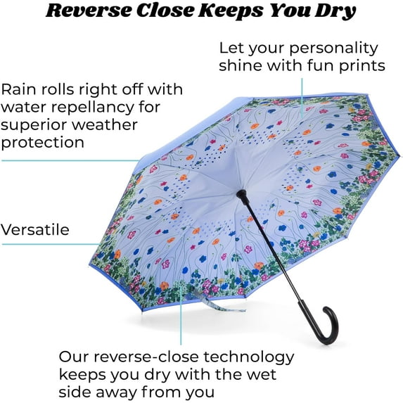 FUGEE-Totes InBrella - Reverse Close Umbrella with Invisible Water ...